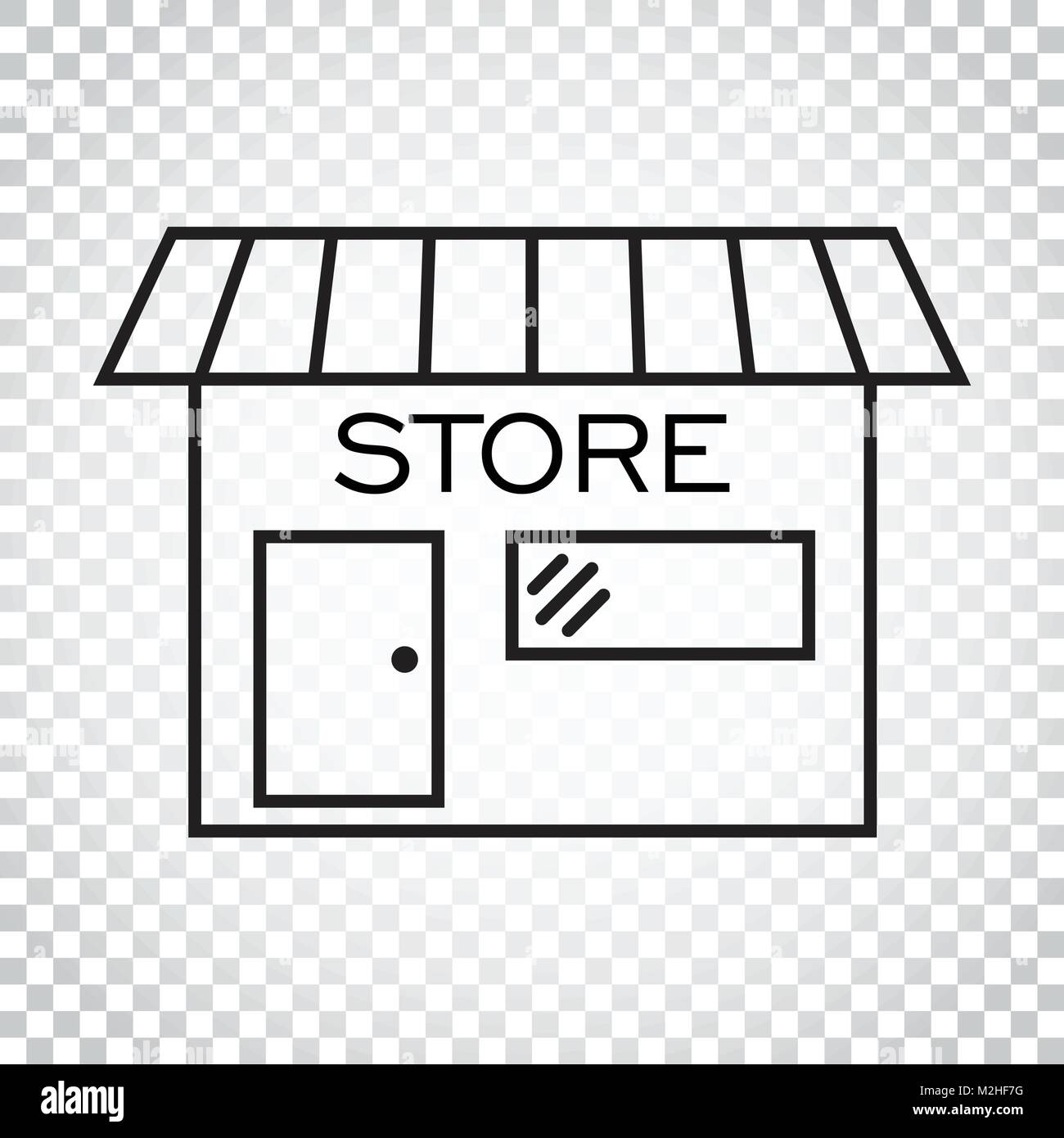 L'icône du magasin dans le style d'illustration vectorielle, télévision ...