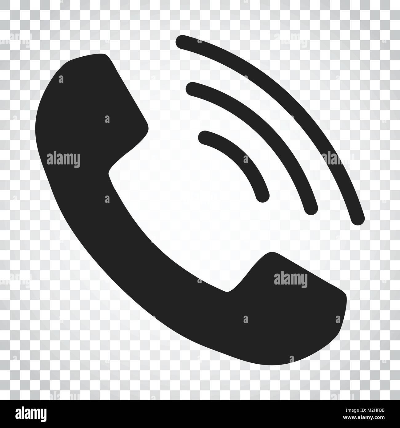 Icône téléphone vecteur, contact, service de soutien signe sur fond ...