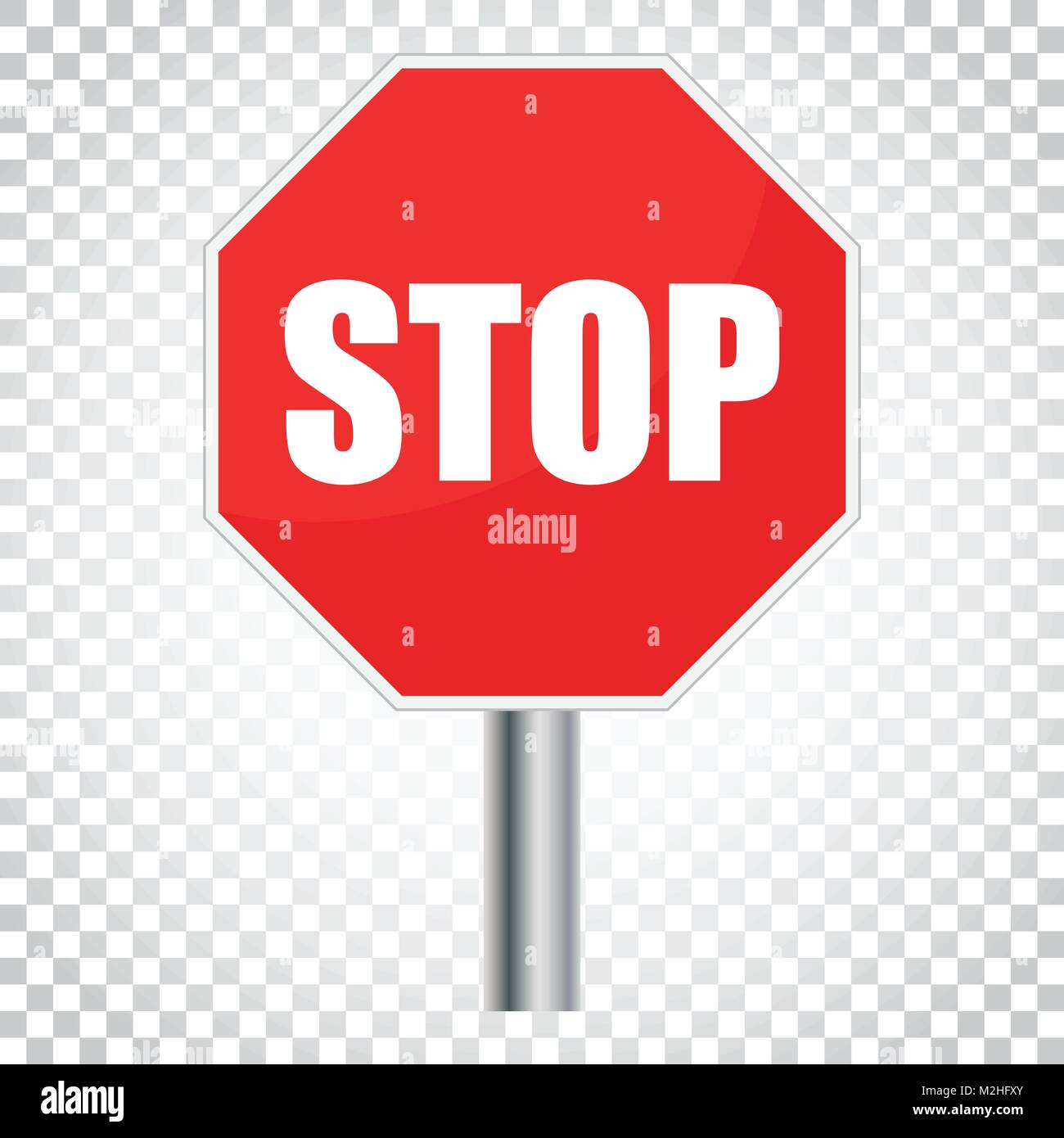 Stop rouge icône vecteur. Illustration vecteur symbole de danger ...