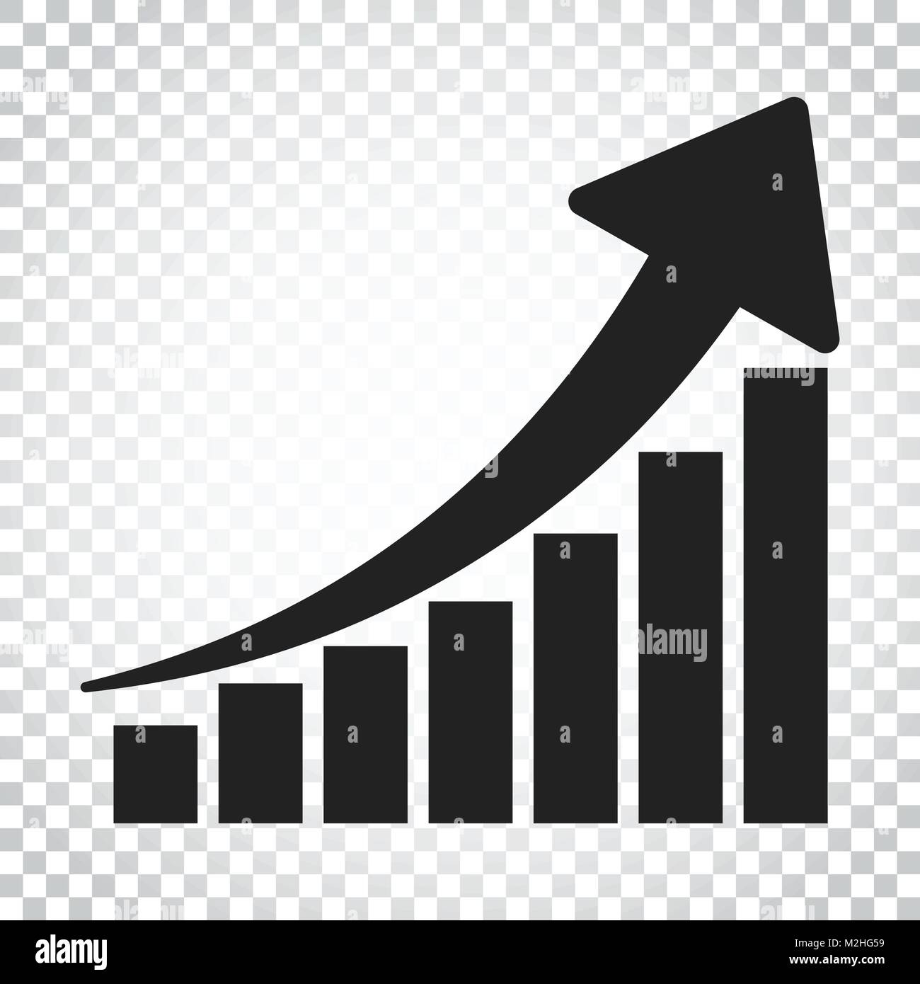 L'icône graphique de croissance. Schéma de croissance télévision vector ...