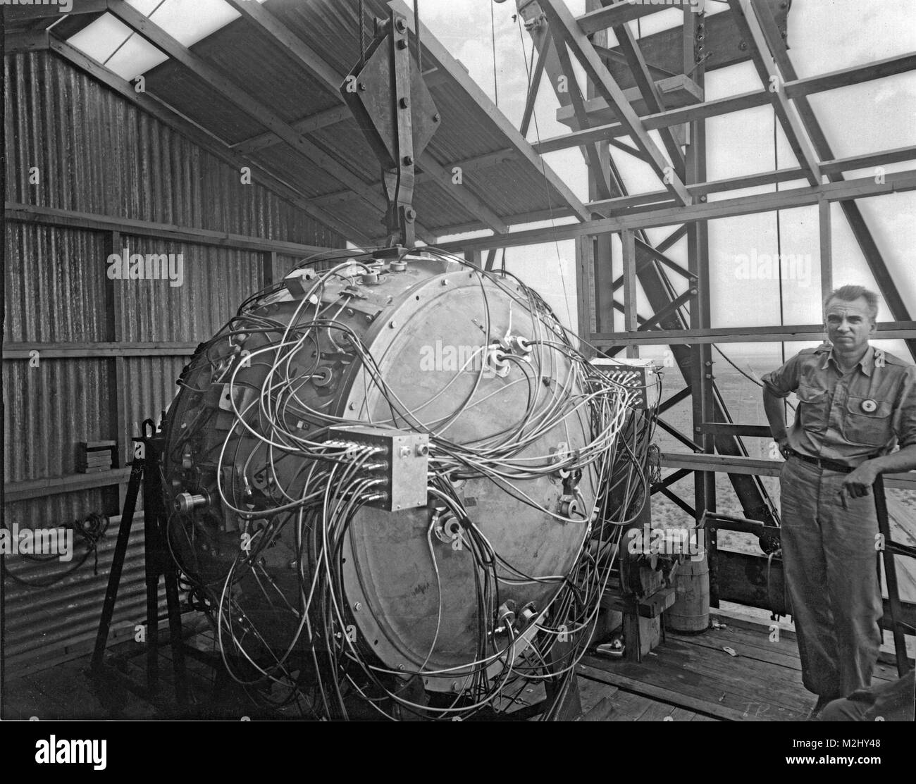 Site d'essai de Trinity, Norris Bradbury au tour d'essai Photo Stock ...