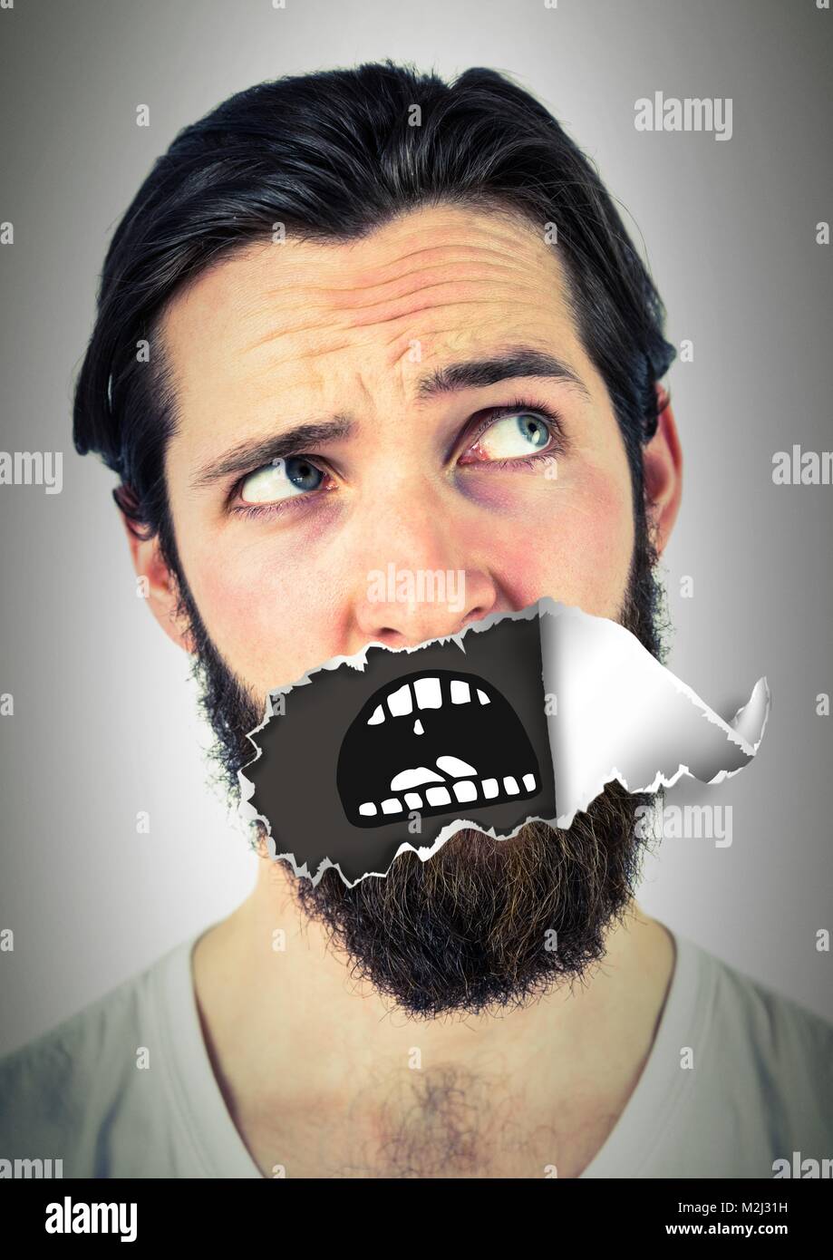 Homme inquiet cartoon Banque de photographies et d’images à haute ...