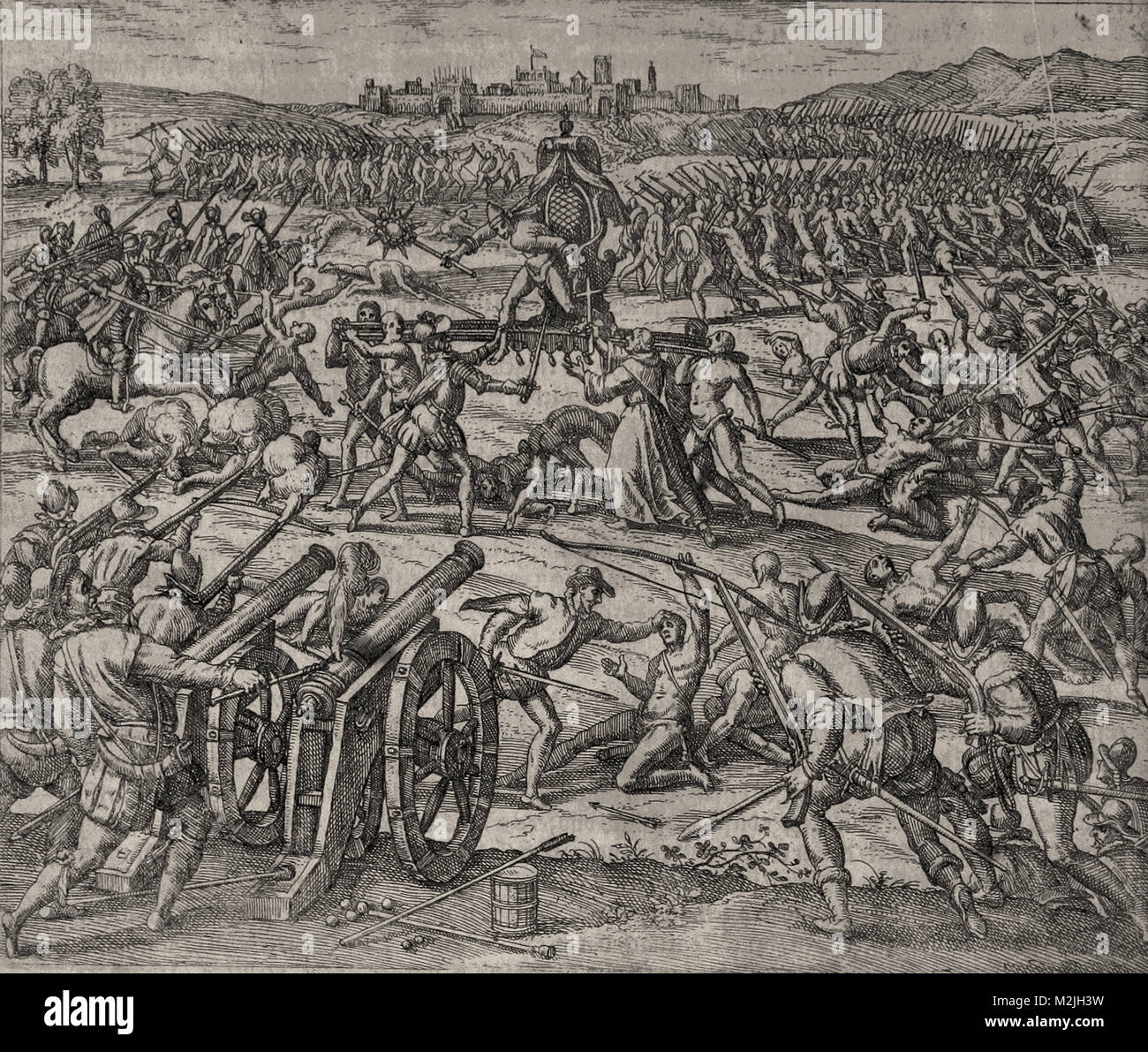Theodor de Bry -Francisco Pizarro capture des troupes de l'empereur ...
