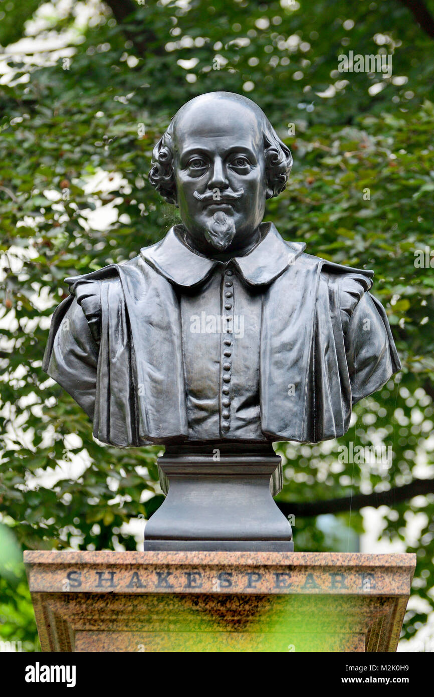 William shakespeare buste aldermanbury jardin Banque de photographies ...