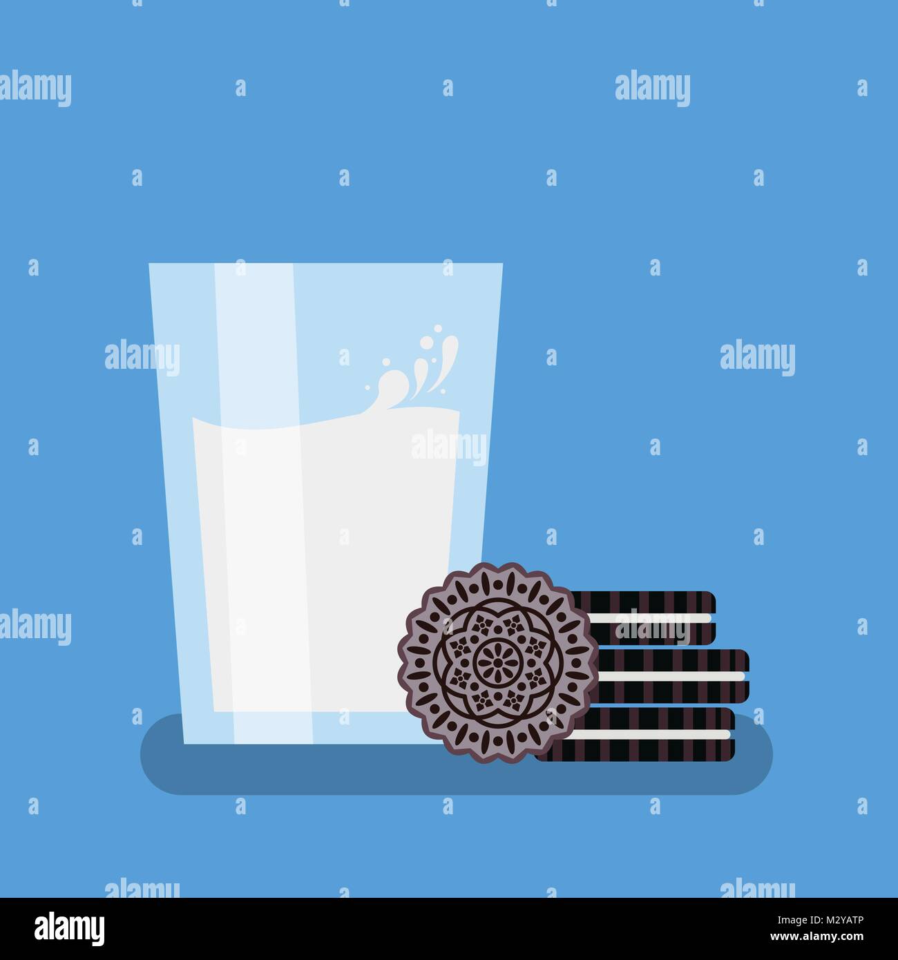 Lait laitier au chocolat oreo Banque d'images vectorielles - Alamy