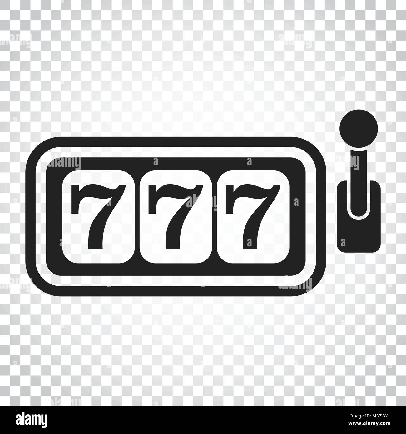 Machine à sous Casino icône vecteur plate. Jackpot 777 illustration ...