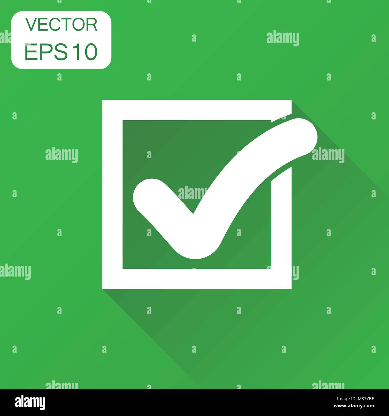 Icône de validation. Tique du concept d'entreprise, oui, ok, accepter ...