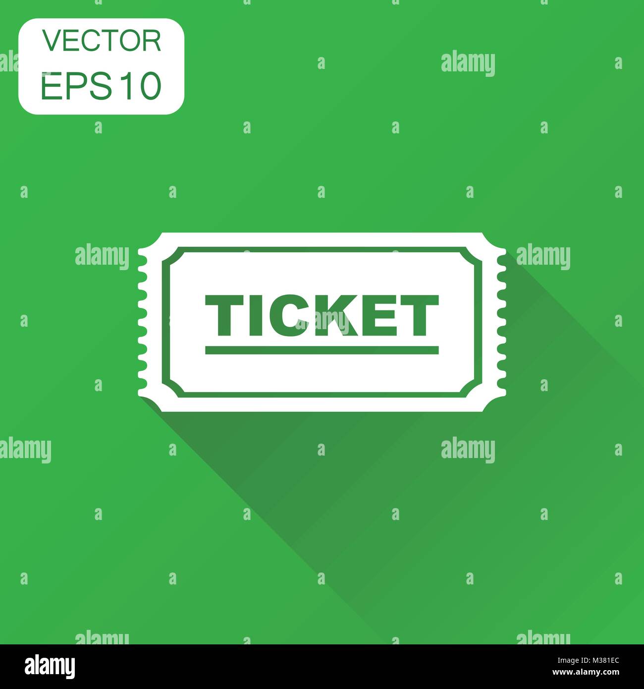 Icône Ticket. Concept d'admettre un billet pictogramme. Vector ...