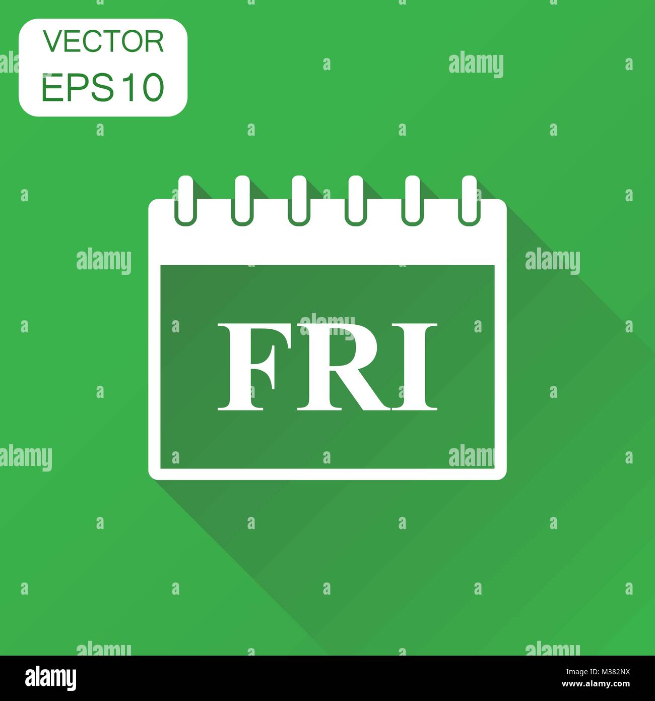 L'icône de la page calendrier vendredi. Concept d'affaires calendrier ...