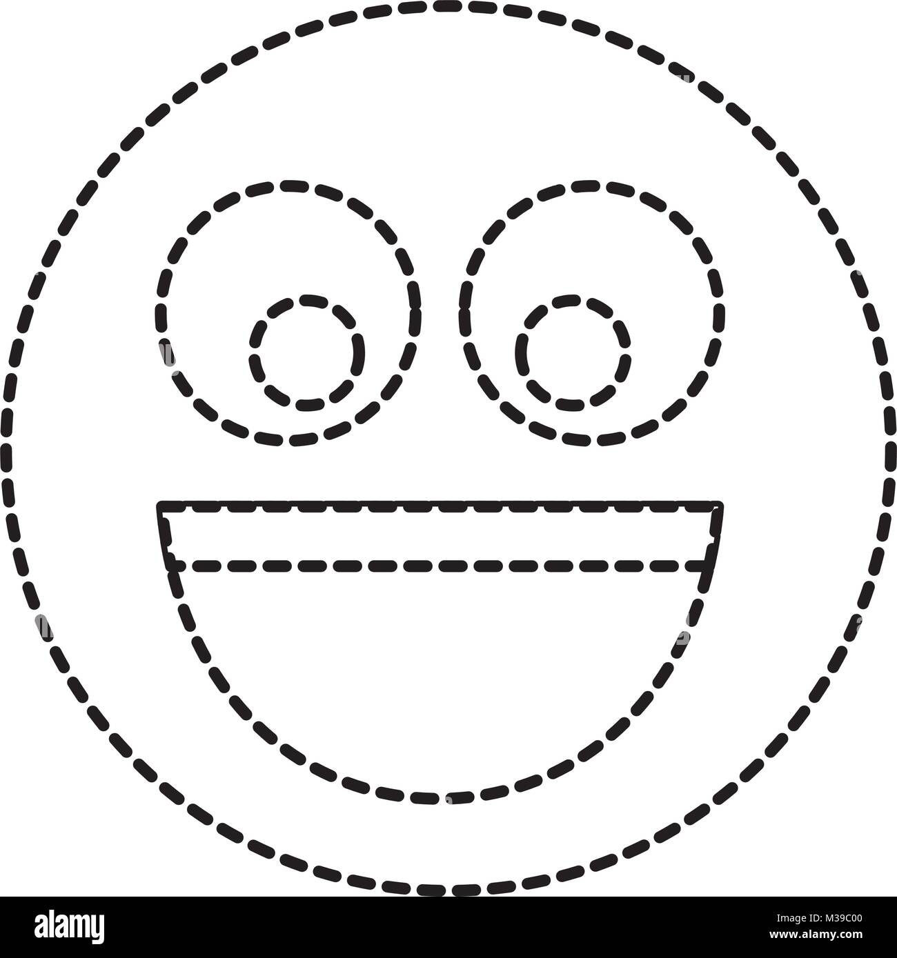 Emoji emoticon smiley vector set Banque d'images noir et blanc - Alamy
