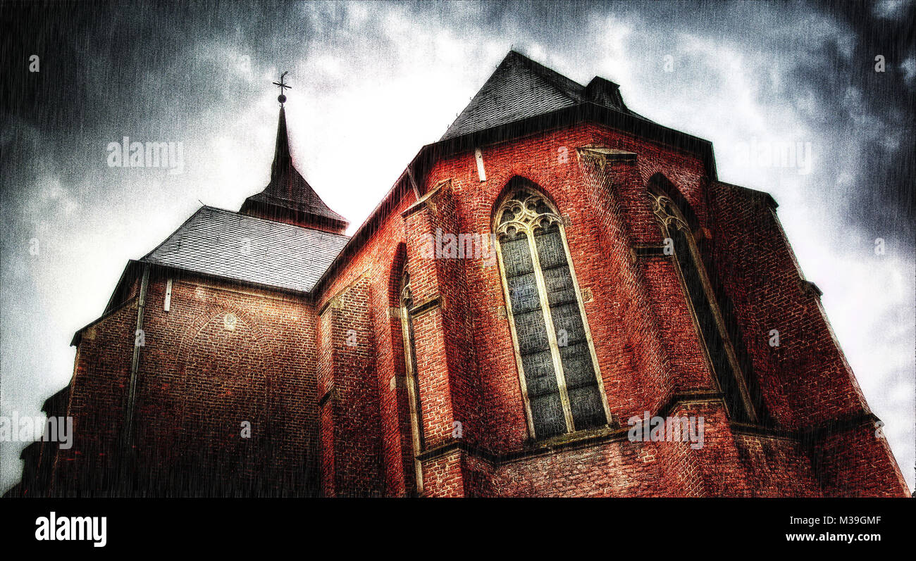 église de brique rouge Banque de photographies et d’images à haute ...