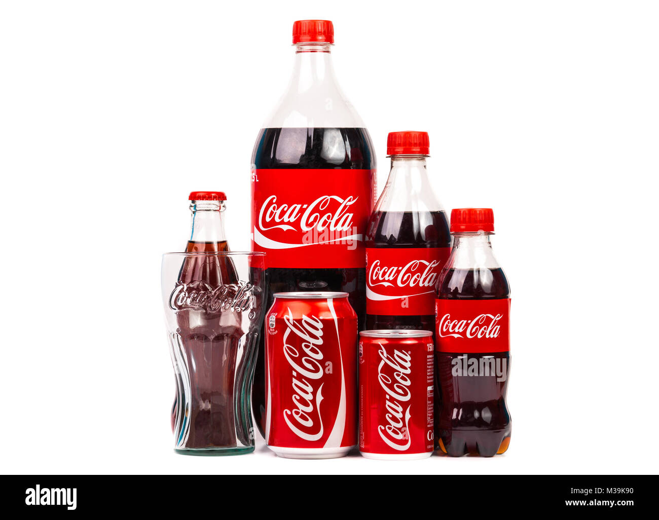 Bouteilles de verre logo pepsi logo coke Banque d'images détourées - Alamy