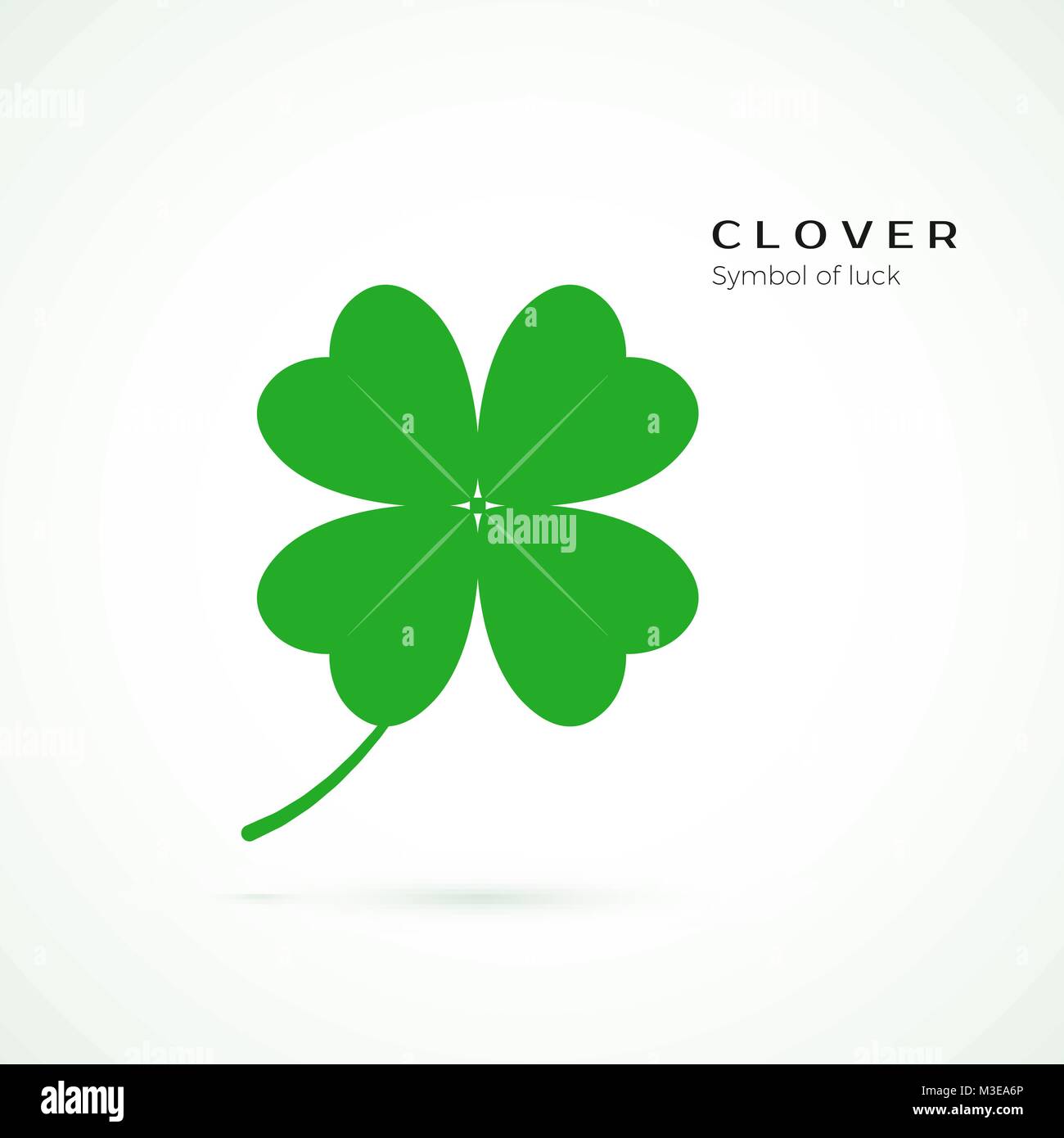 Trèfle à quatre feuilles symbole de chance. L'icône de trèfle vert ...