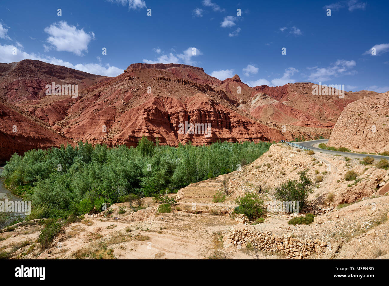 Paysage de montagne dans la vallée des roses ou rose valley, El-Kelâa M ...