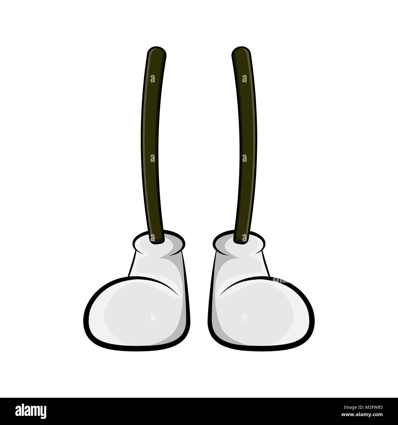 Bande dessinée, caricature jambes isolé sur fond blanc Image ...