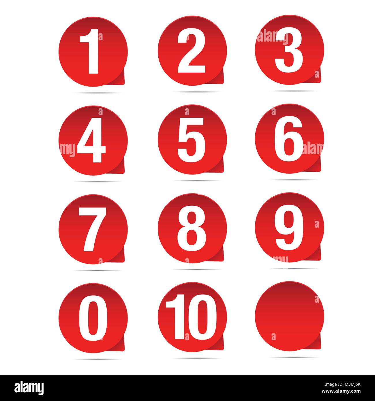 Chiffres rouges Banque d'images vectorielles - Alamy