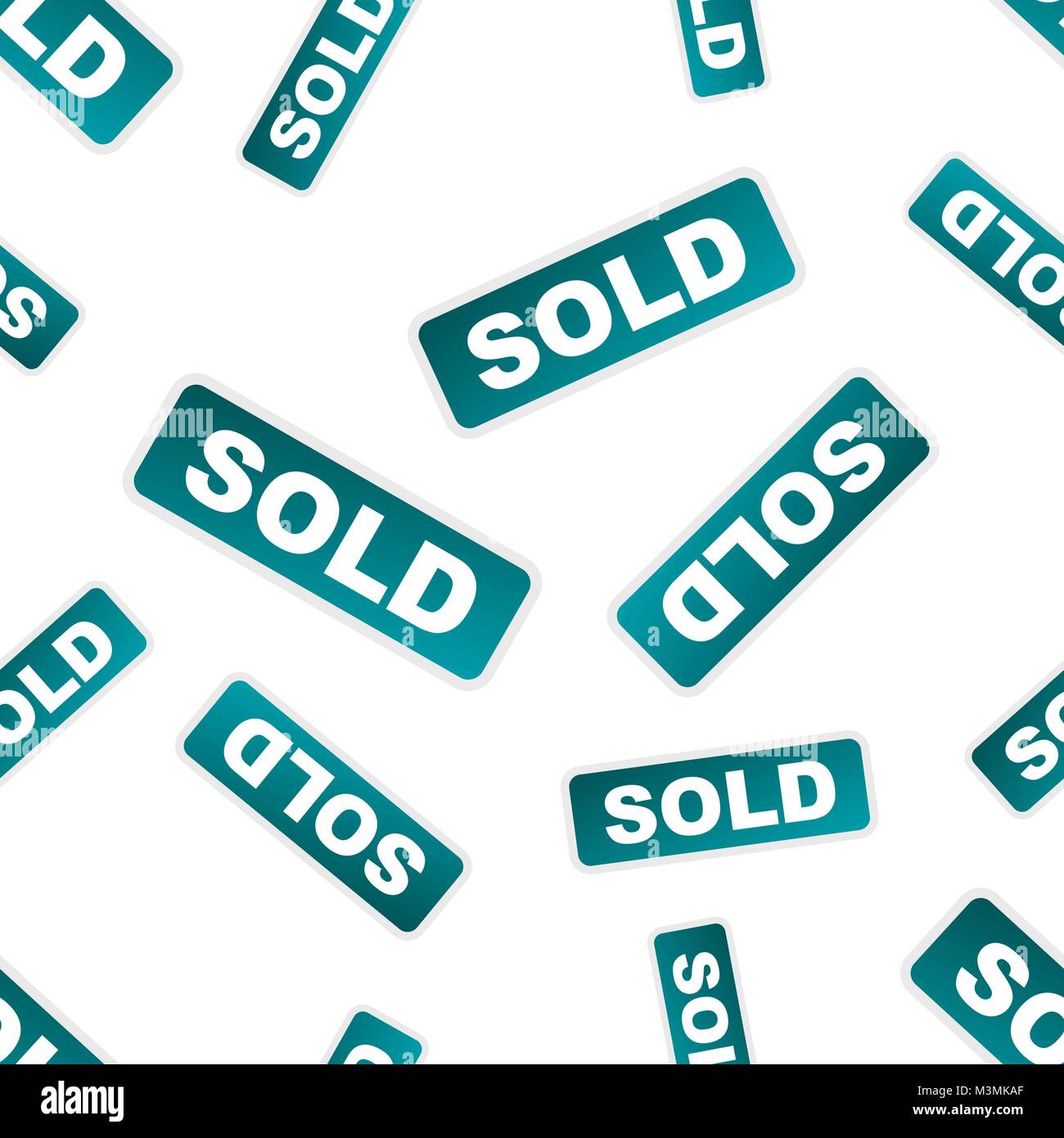 Vendu sans timbre. Concept commercial vendu pictogramme. Vector ...