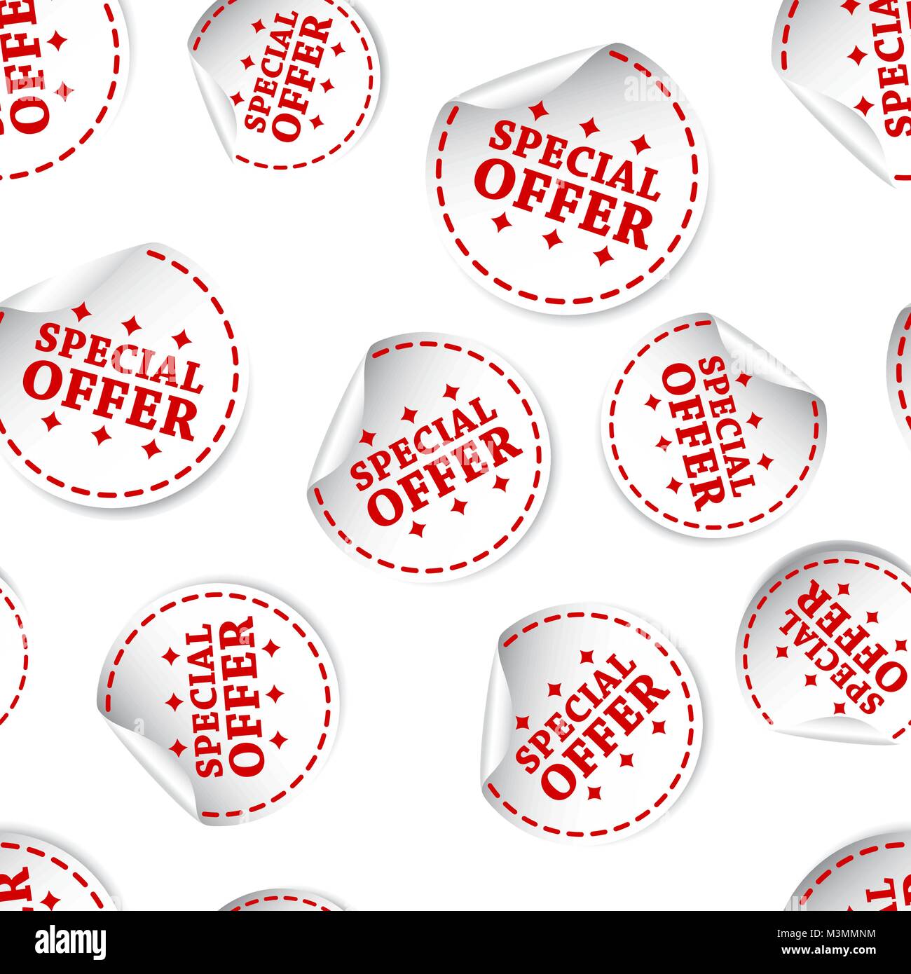 Offre spéciale de fond transparent autocollant icône. Business flat ...