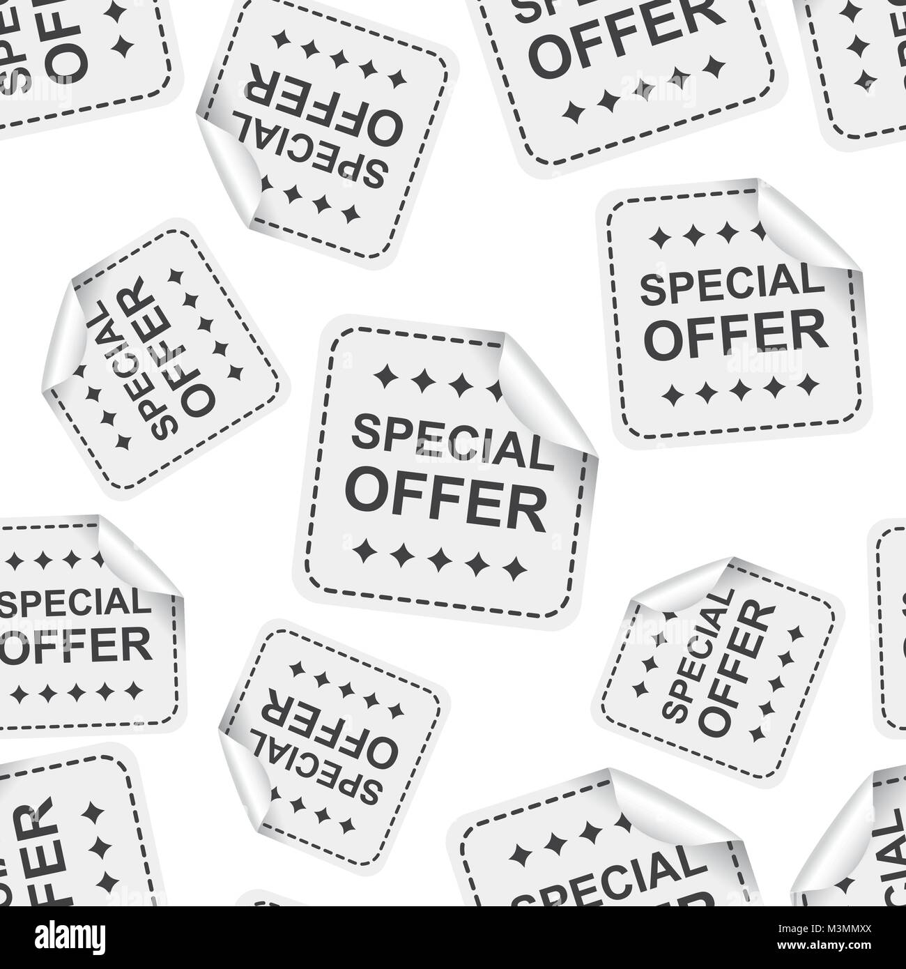 Offre spéciale de fond transparent autocollant icône. Business flat ...