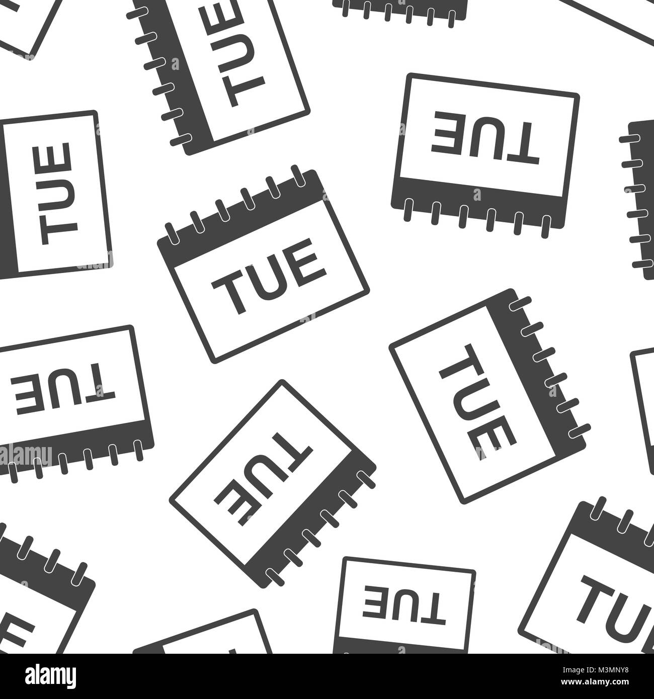 La page calendrier mardi de fond transparent. Business flat vector ...