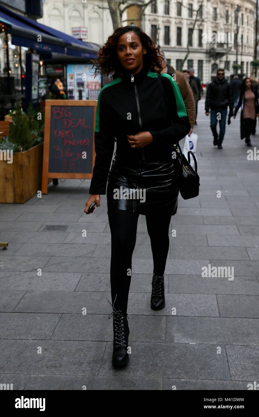 Rochelle Humes vu arrivant à Global studios pour sa première journée ...