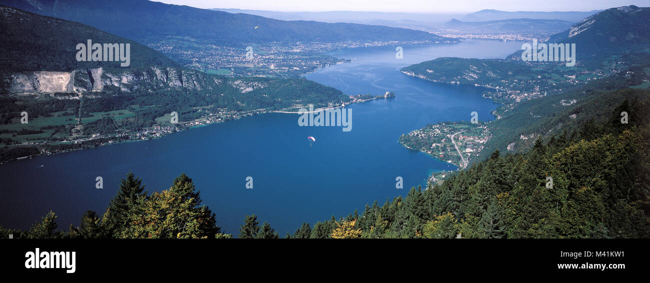 France, Haute Savoie, lac d'Annecy vu du col de la Forclaz Photo Stock ...