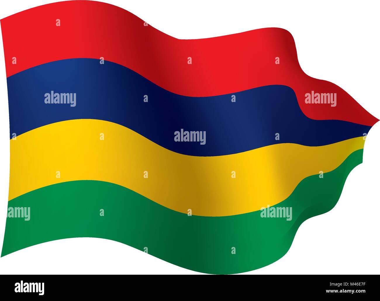 Drapeau de l'Ile Maurice, vector illustration Image Vectorielle Stock ...