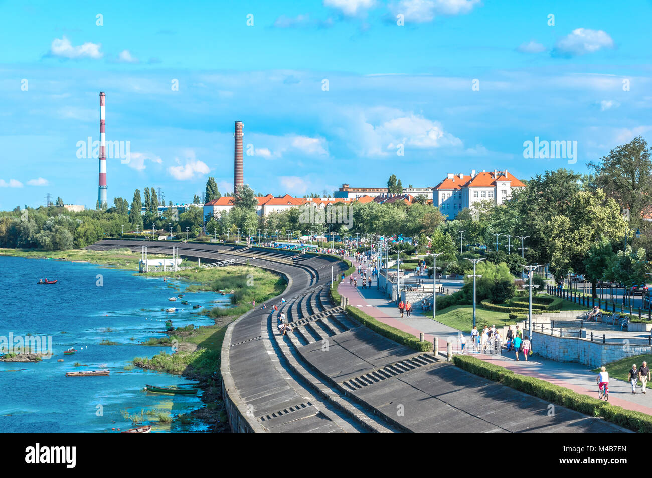 Wloclawek, Pologne - Août 13th, 2017 : Rive Gauche de la Vistule, dans ...