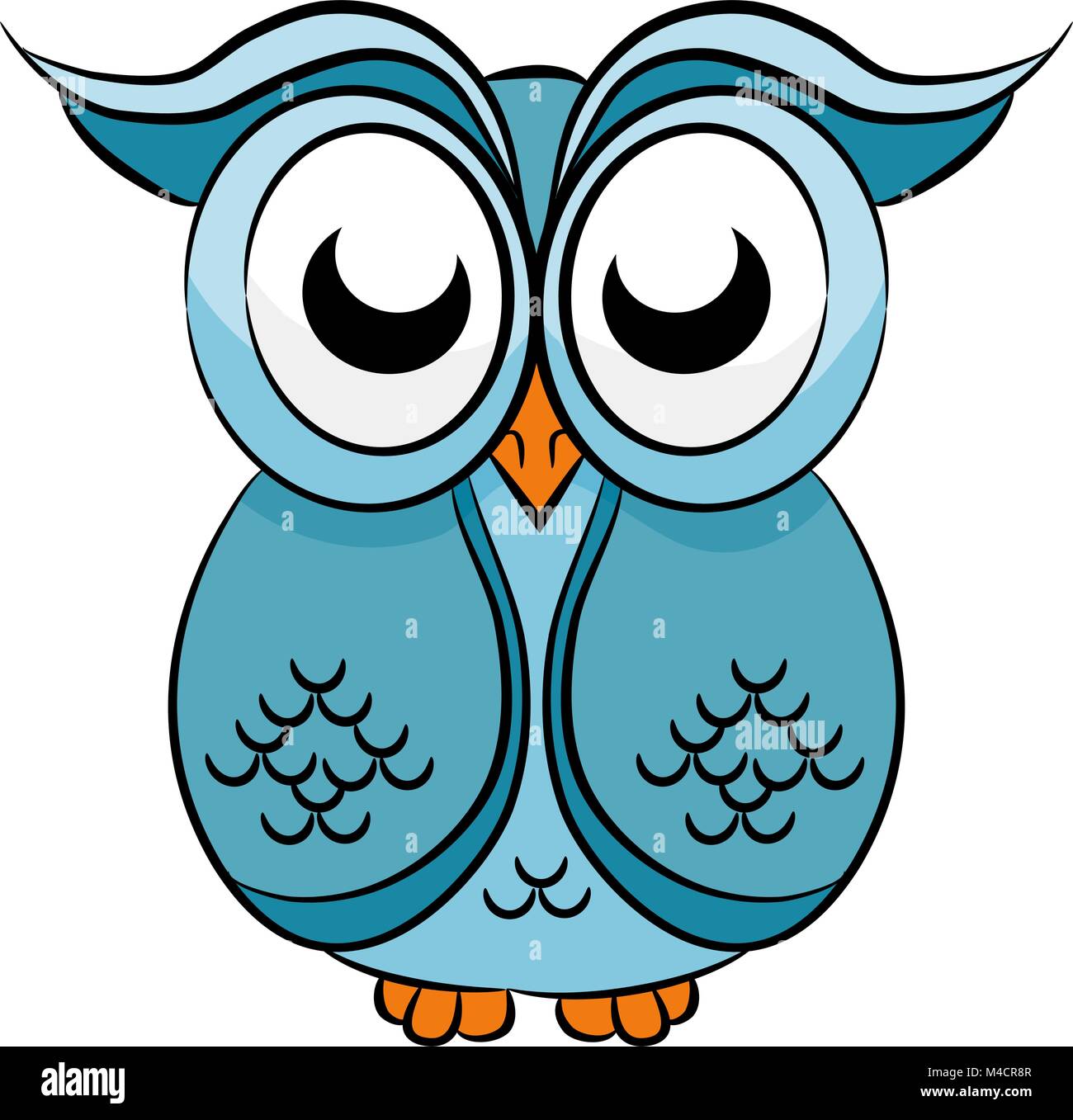 Hibou de dessin animé Banque d'images vectorielles - Alamy