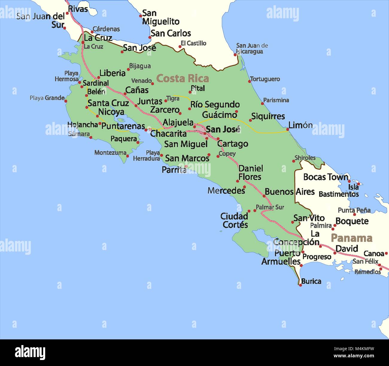 Esquema de costa rica Banque de photographies et d’images à haute ...