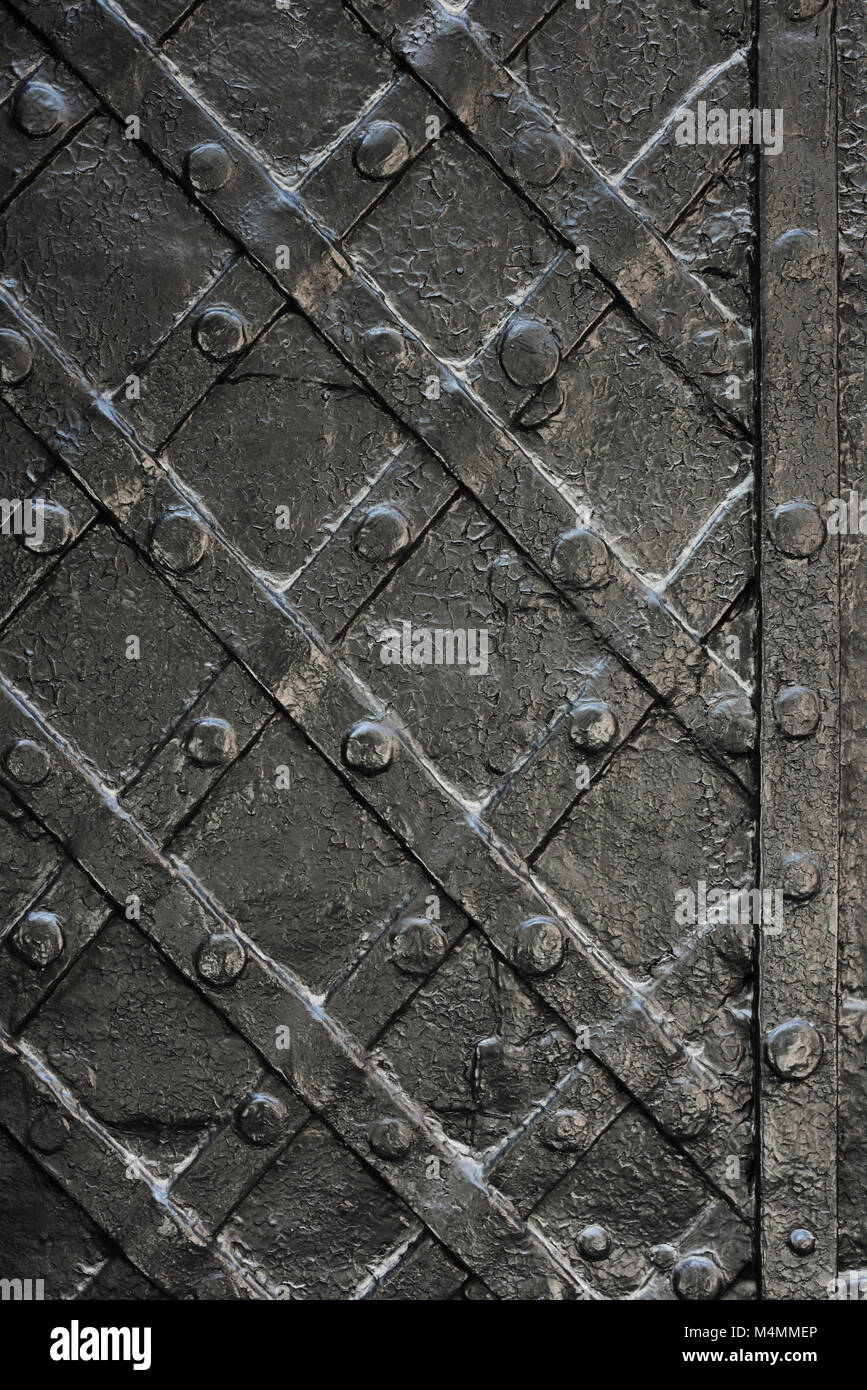 Porte en fer forgé noir pour la texture ou l'arrière-plan, l ...