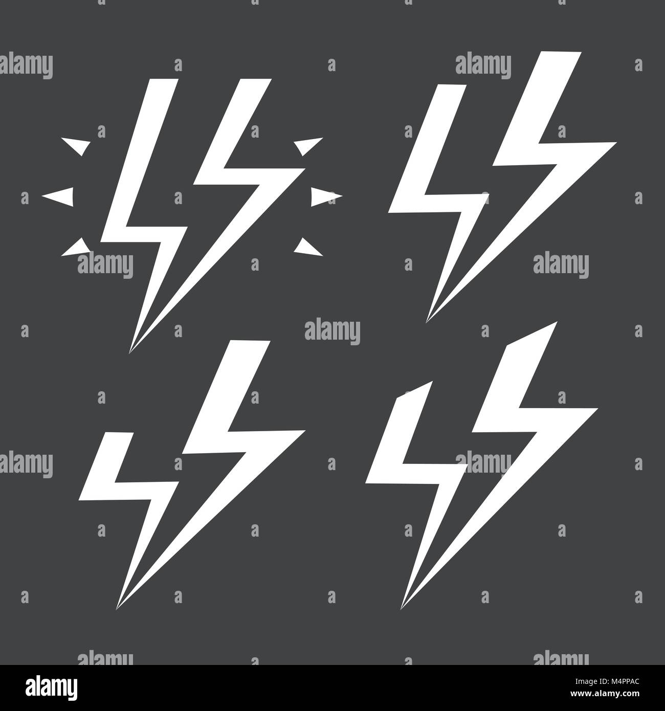 Abstract cartoon comics silhouette vector set éclair stylisé sur fond ...