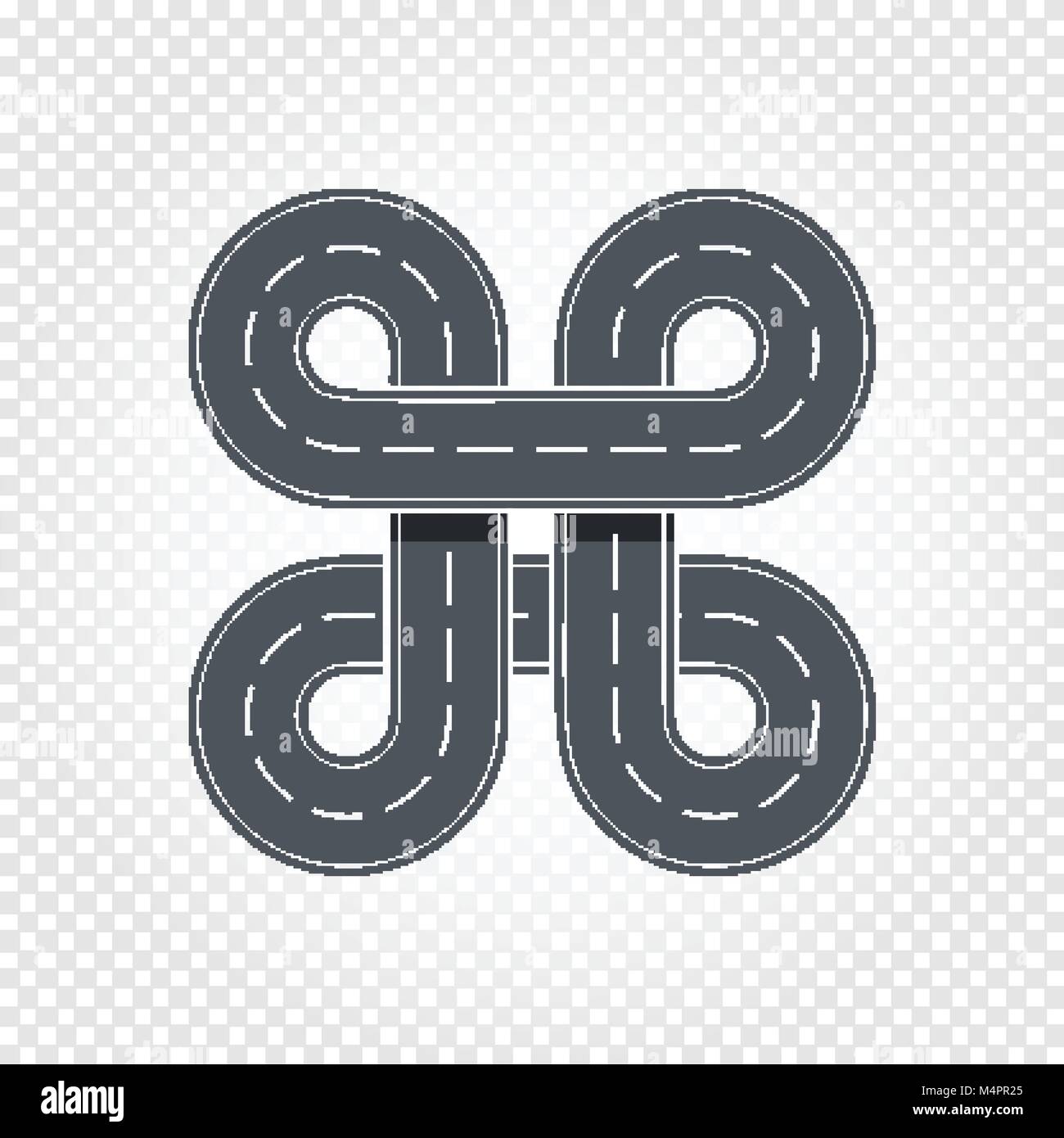 Résumé, symbole de course route isolée, lane logo. Cartoon vector ...