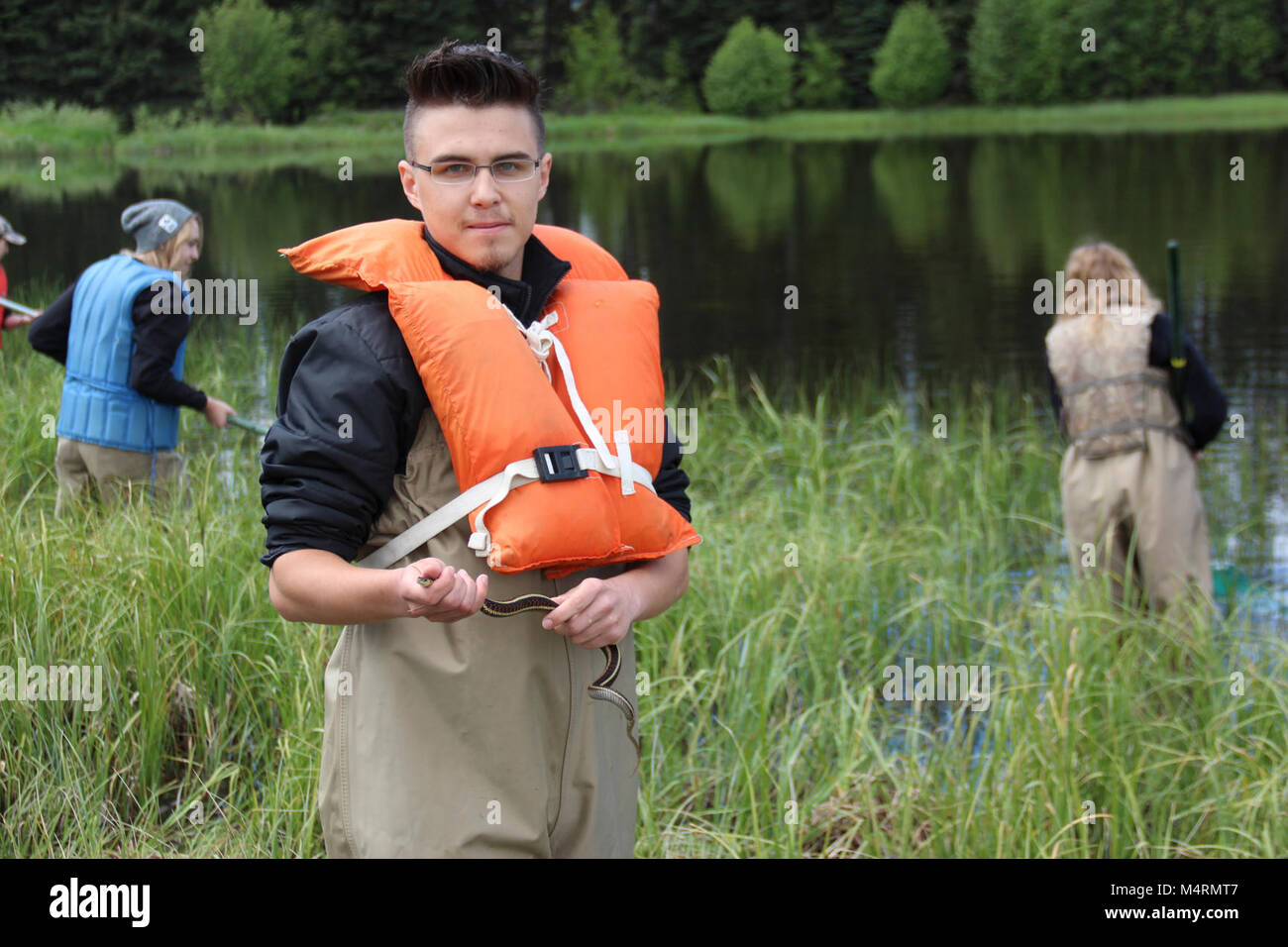 Affiche étudiante couleuvre rayée (Thamnophis sirtalis)..Student ...