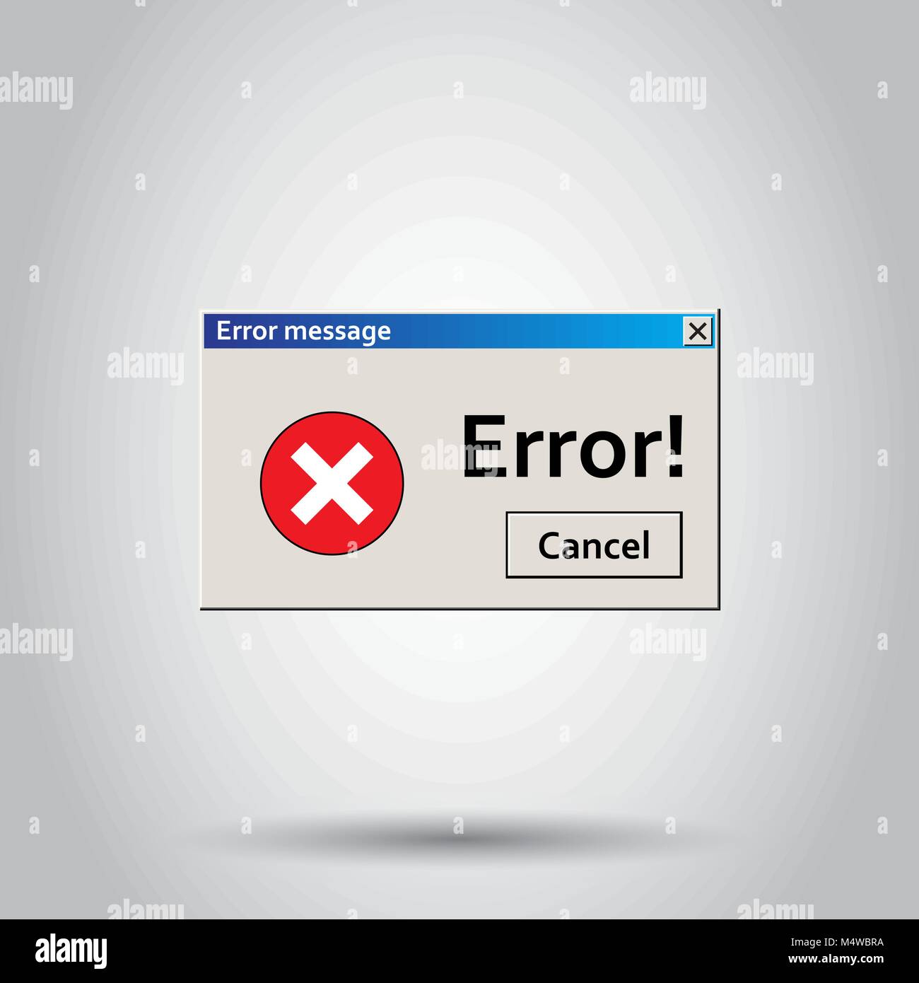 L'icône de message d'avertissement d'erreur. Vector illustration sur ...