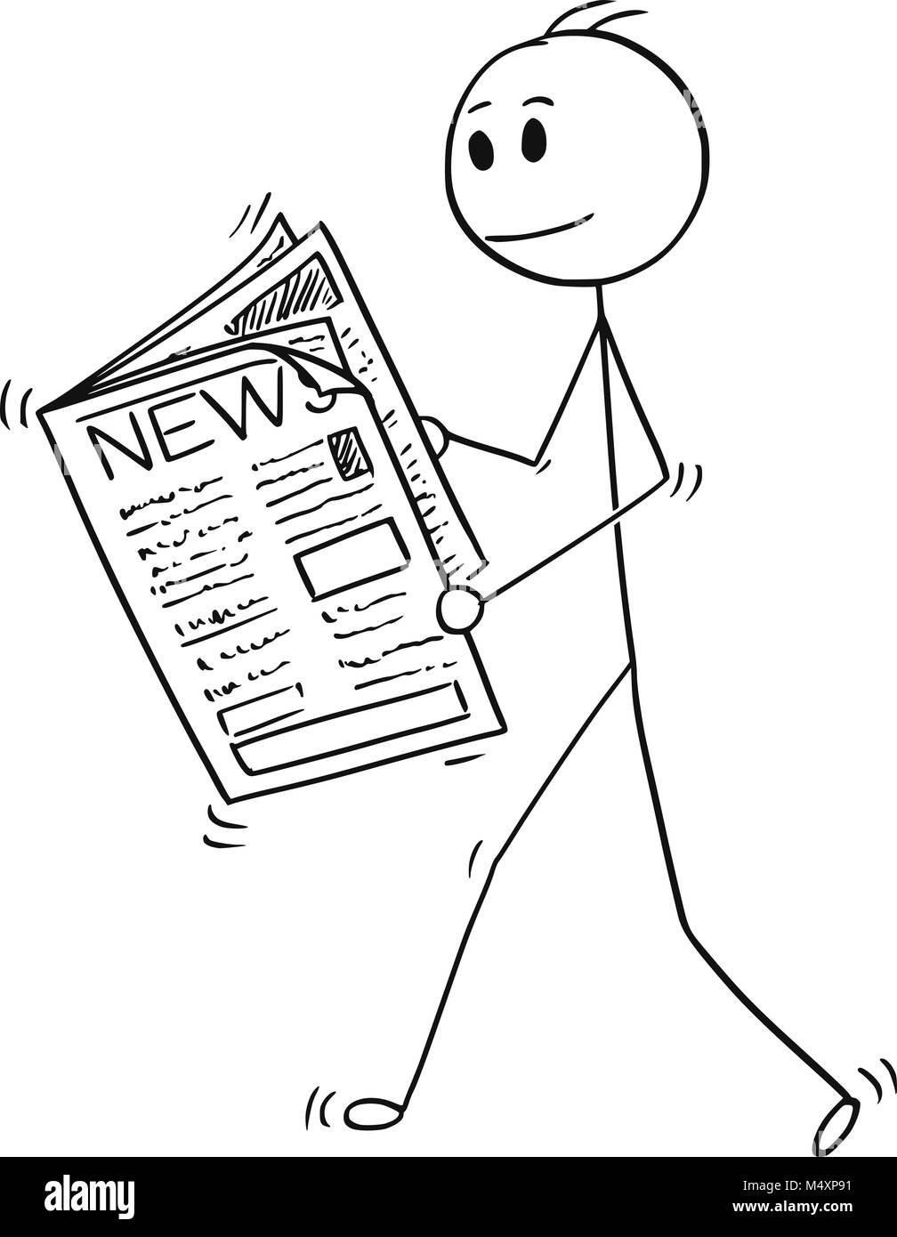 Newspaper cartoon Banque d'images vectorielles - Alamy