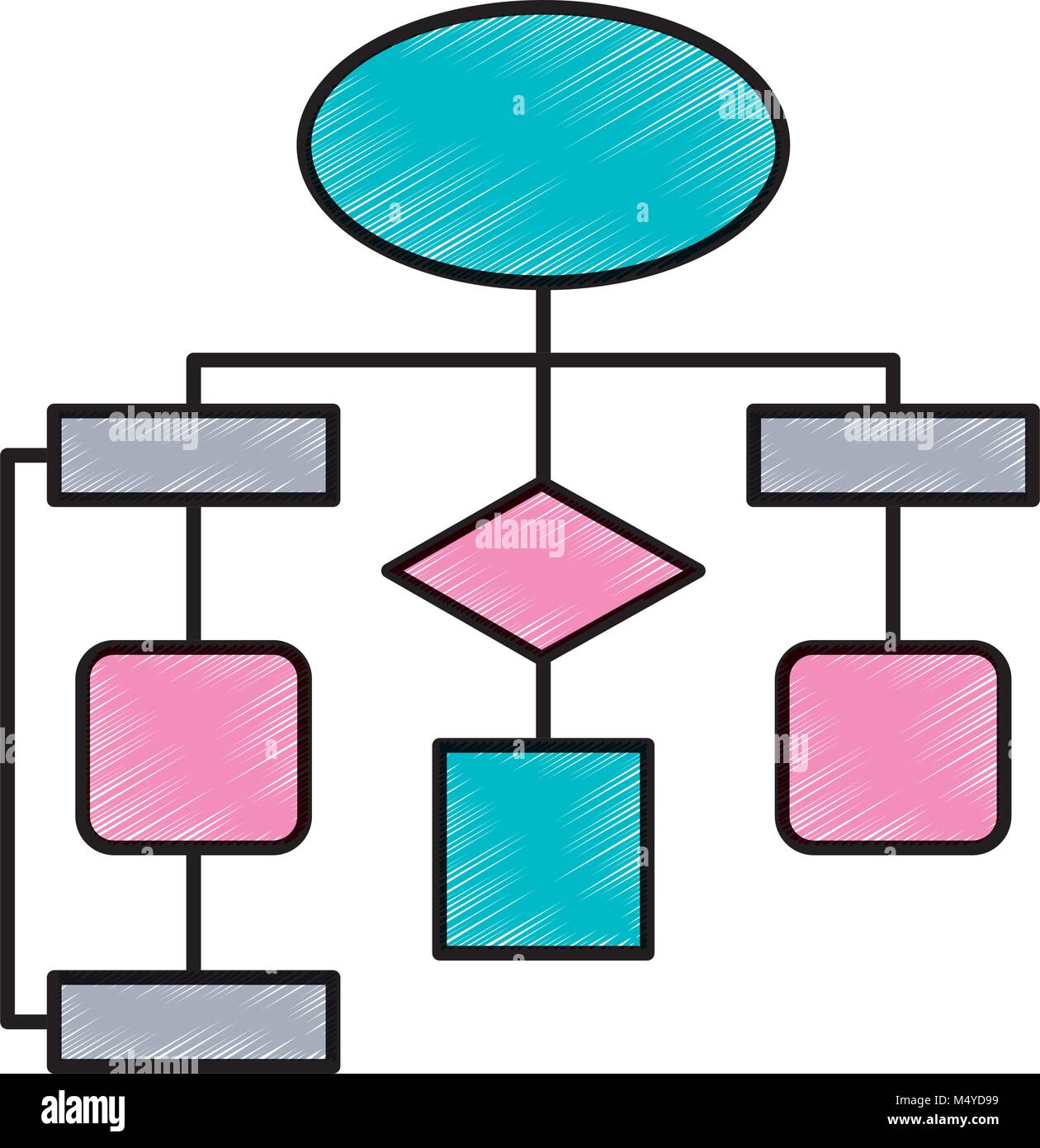 Diagramme diagramme vide connexion Image Vectorielle Stock - Alamy