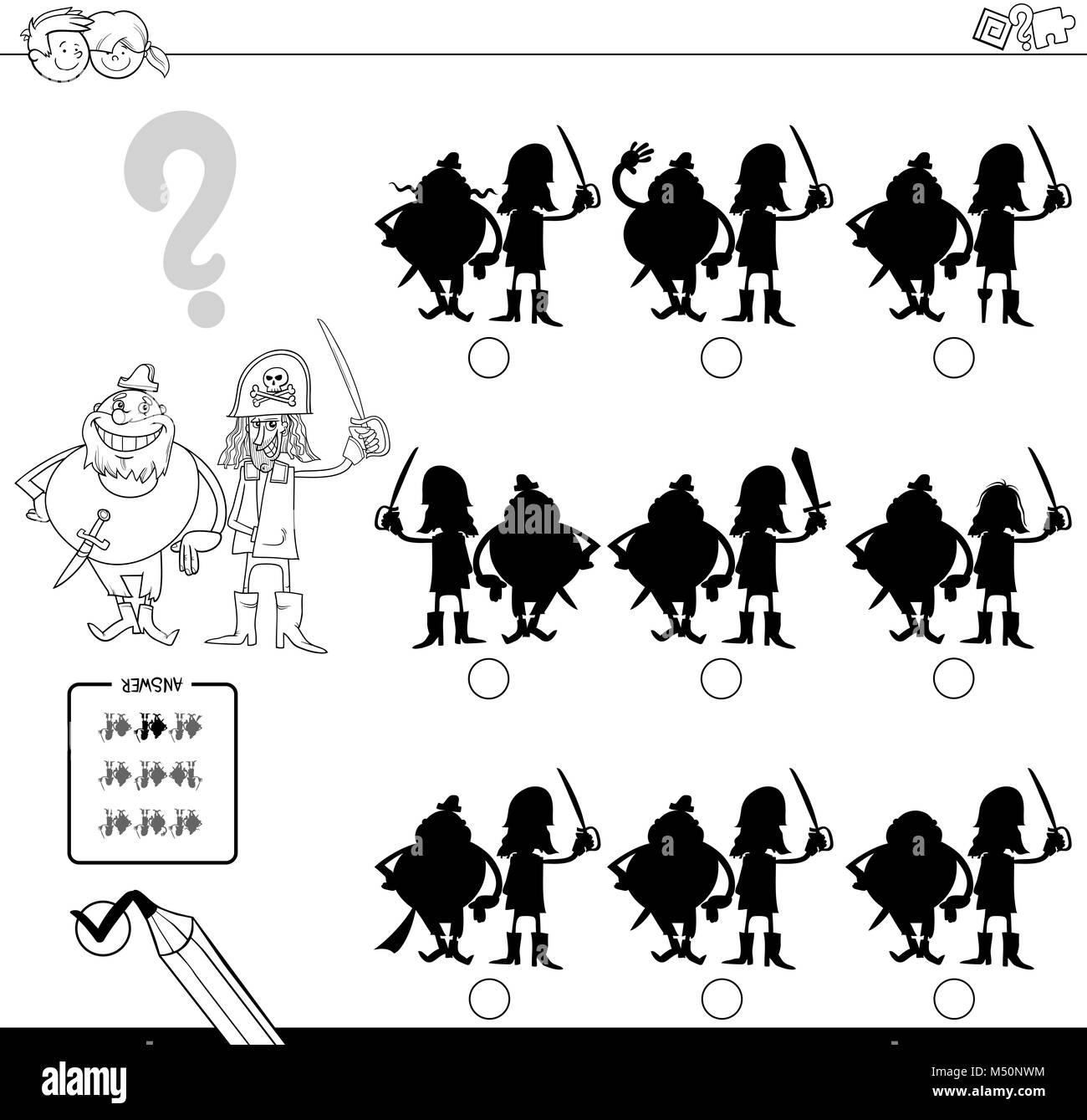 Pirates cartoon coloring book Banque de photographies et d’images à ...