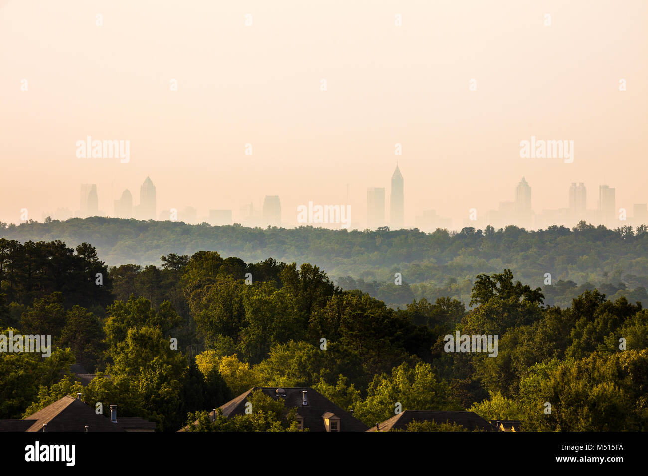 Atlanta usa city skyline silhouette Banque de photographies et d’images ...