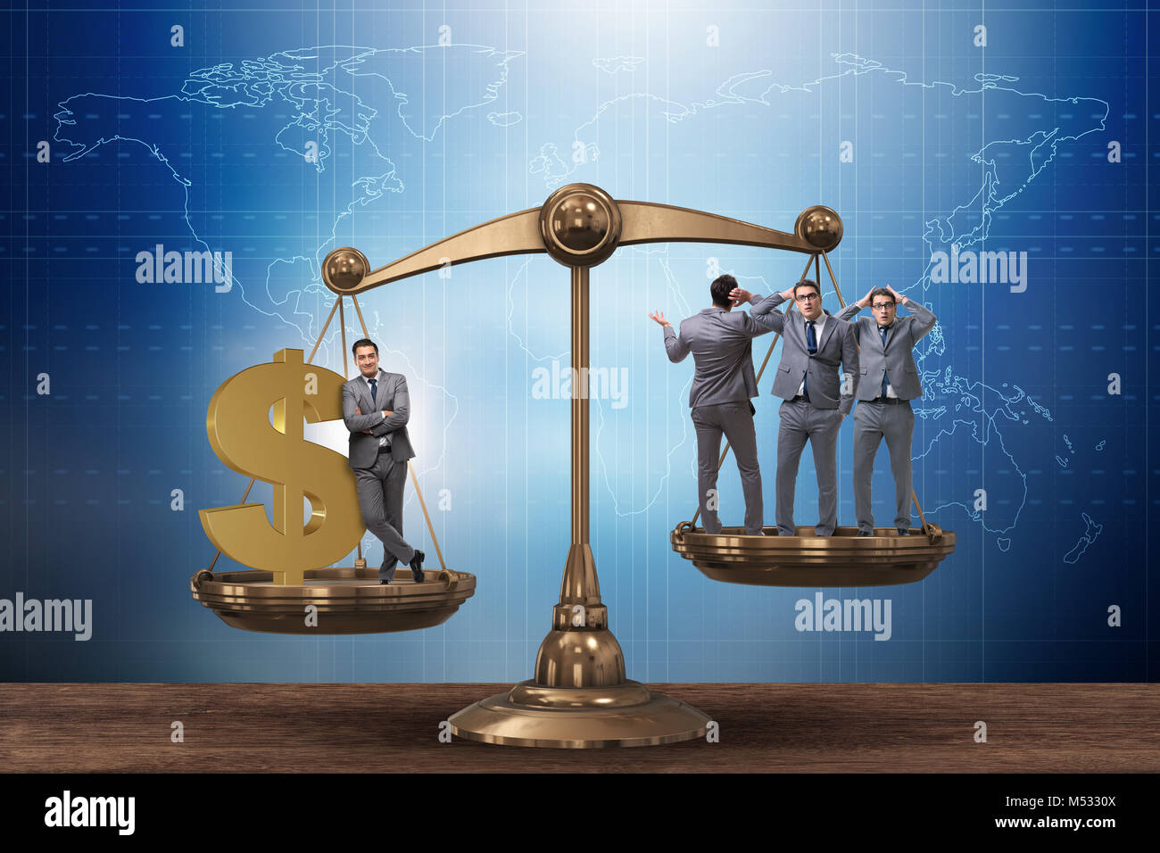 Les riches et les pauvres balance Banque de photographies et d’images à ...