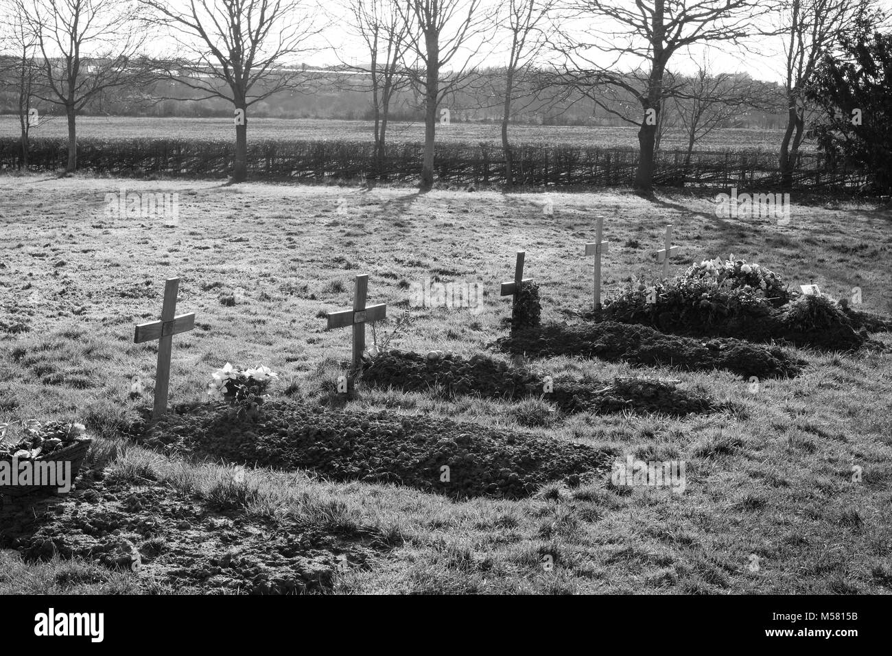 Croix en bois pour marquer la tombe Banque de photographies et d’images ...