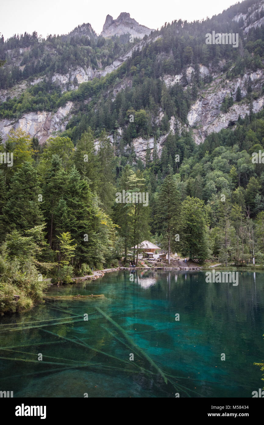 Lac Blausee dans le beau pays de la Suisse dans les alpes suisses à ...