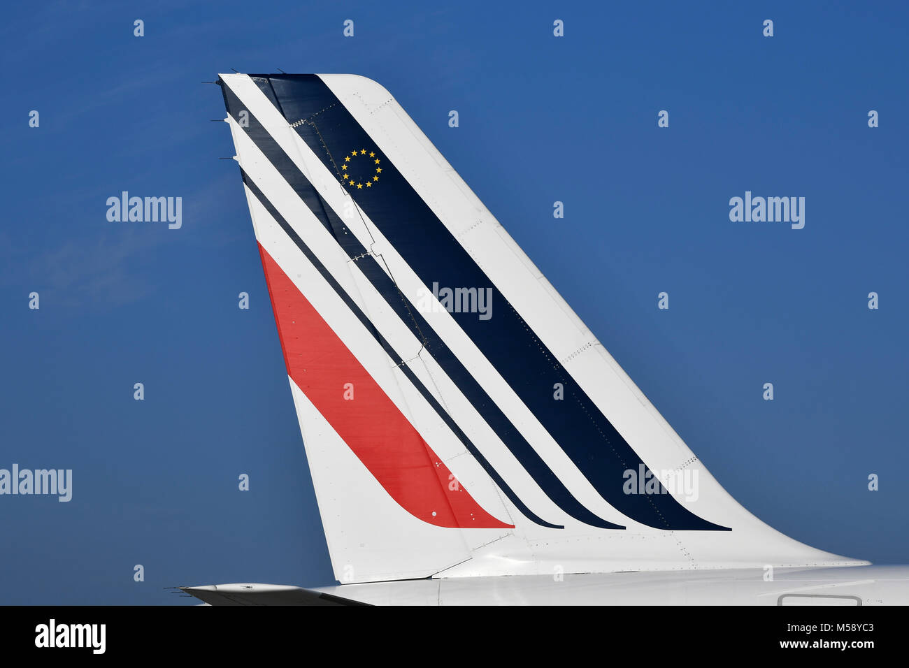 KLM, Air France, Airbus, A320, avion, avion, avion, du gouvernail, ciel ...