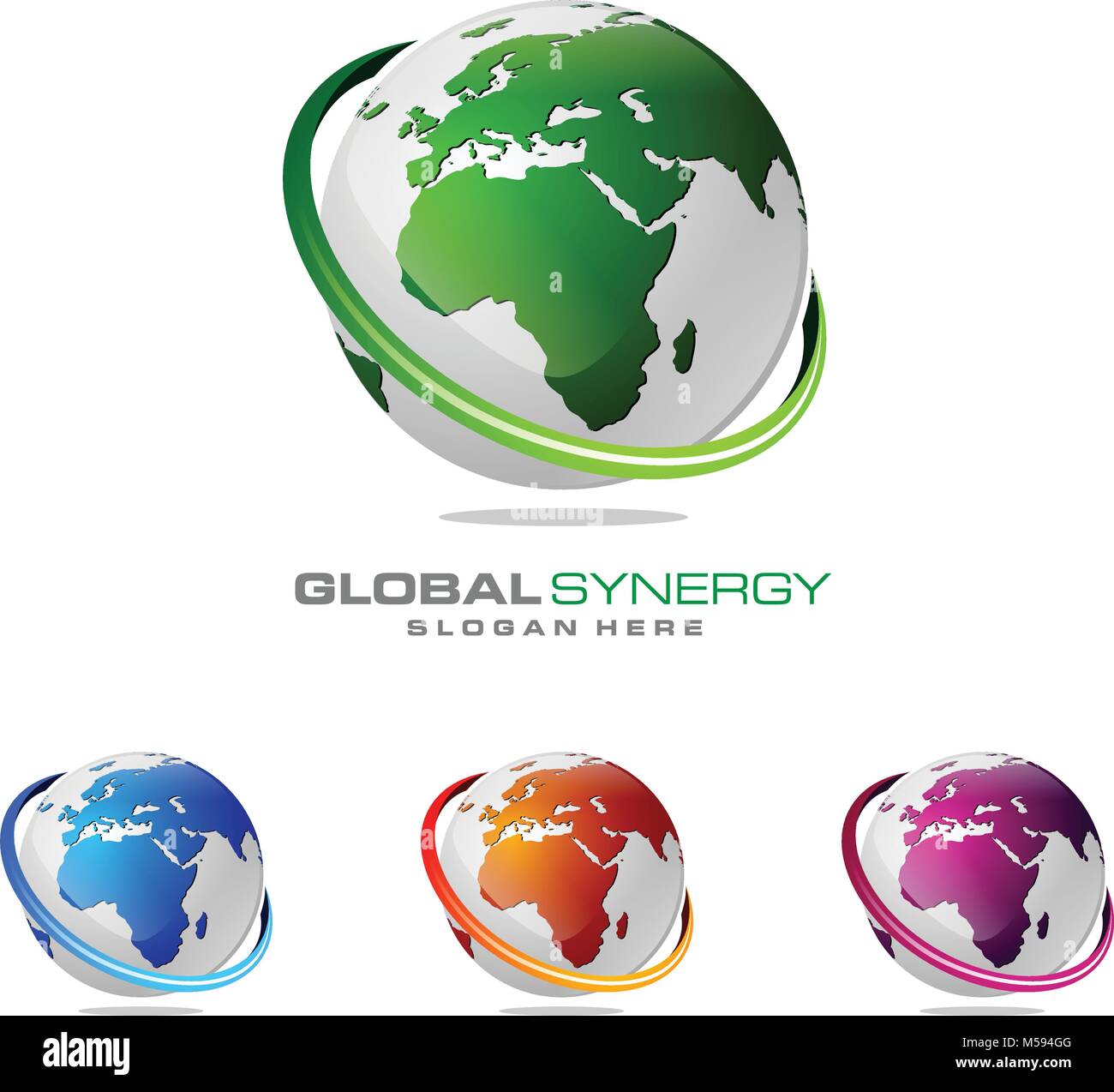 Logo mondial avec la sphère et monde numérique motion design logo ...