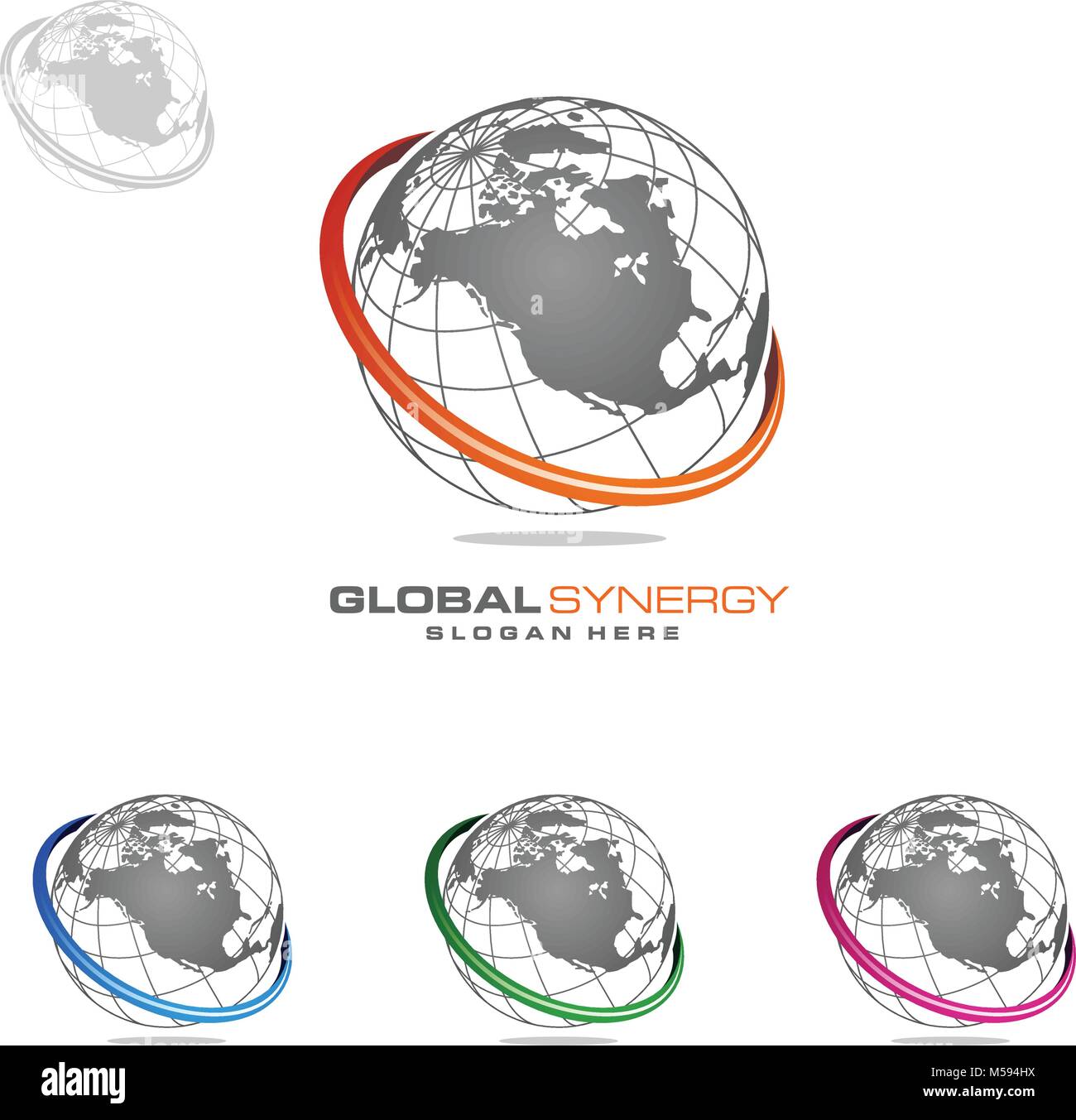 Logo mondial avec la sphère et monde numérique motion design logo ...