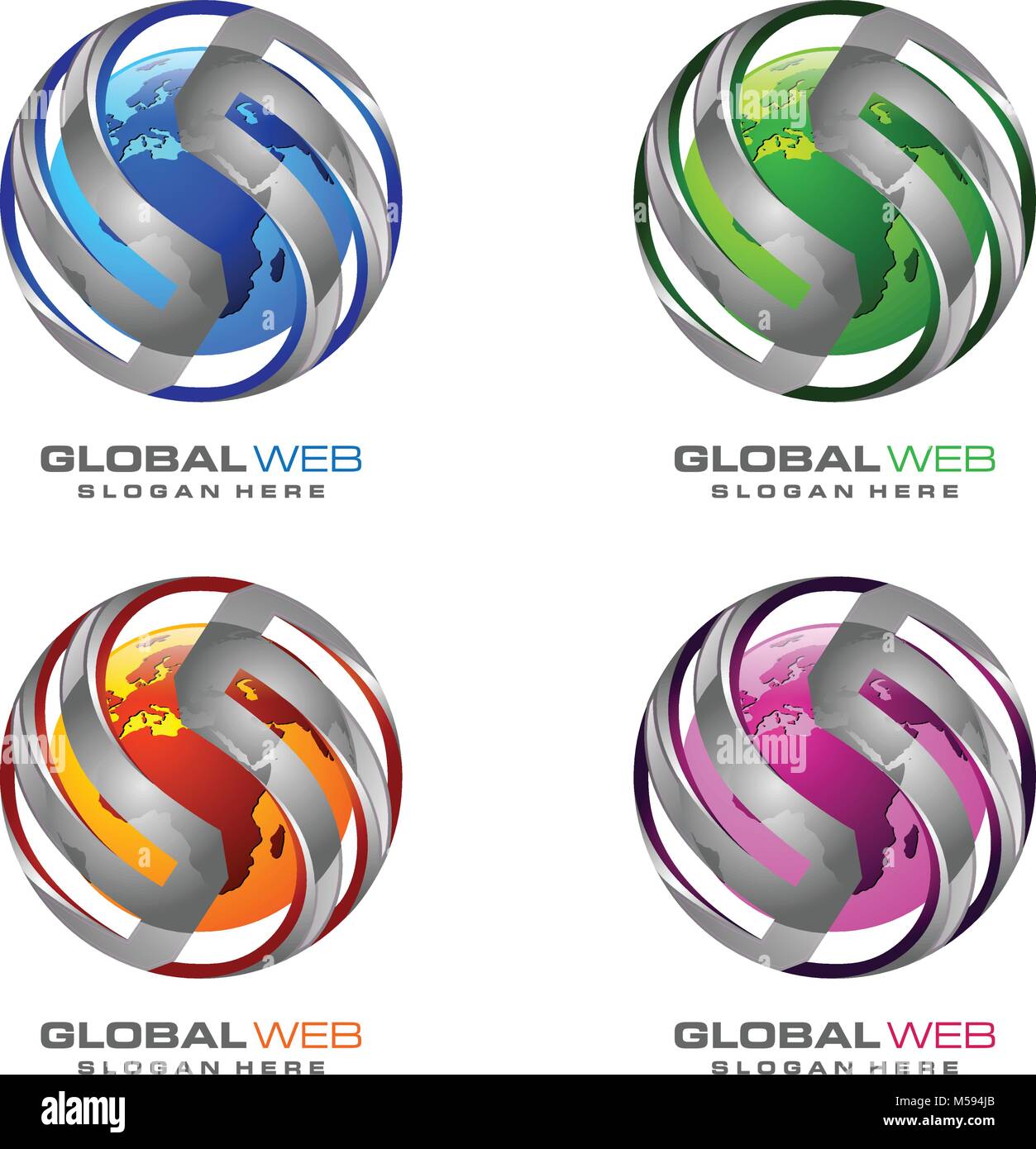 Logo mondial avec la sphère et monde numérique motion design logo ...