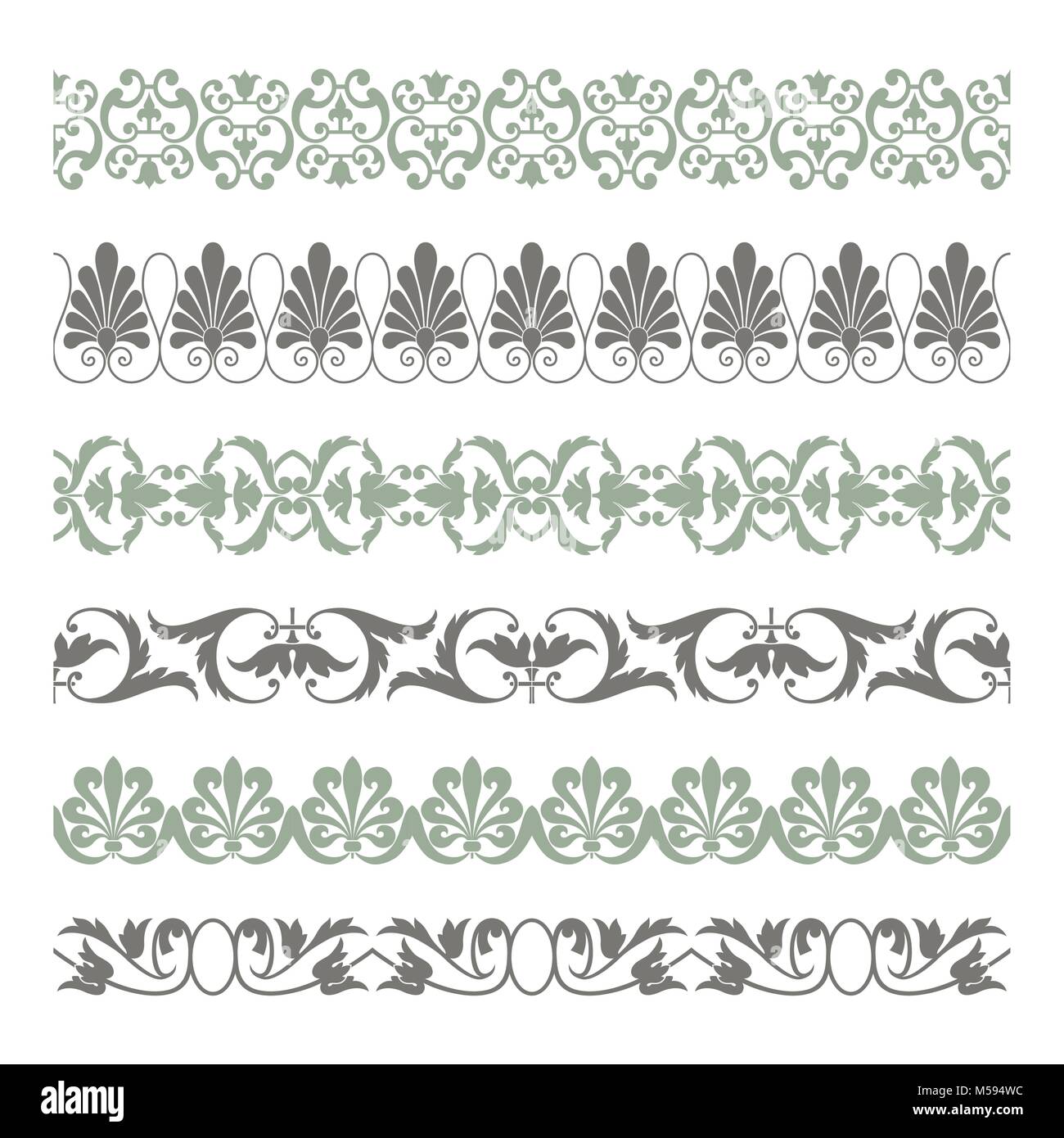 Bordures decorative Banque d'images vectorielles - Alamy