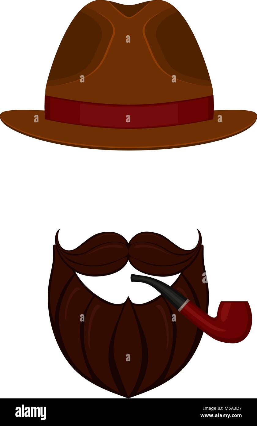 Pipe chapeau moustache Banque de photographies et d’images à haute ...