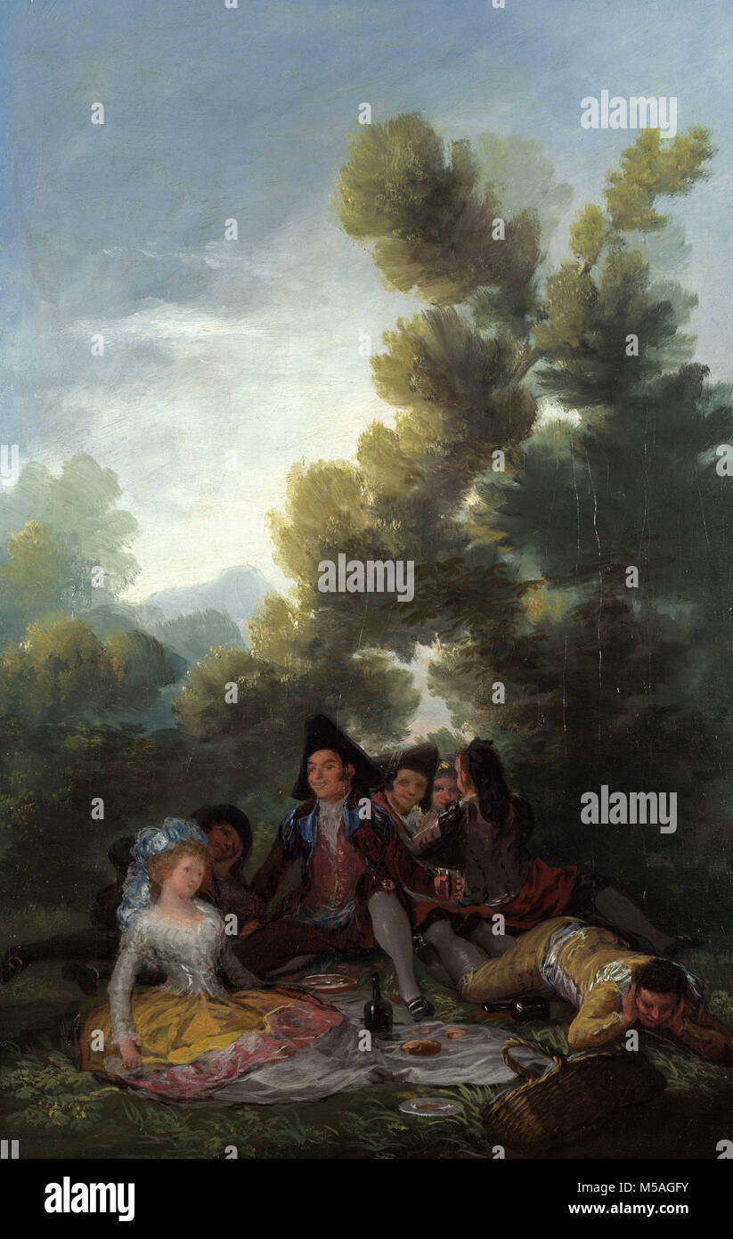 Francisco de Goya - un pique-nique - 1785 Photo Stock - Alamy