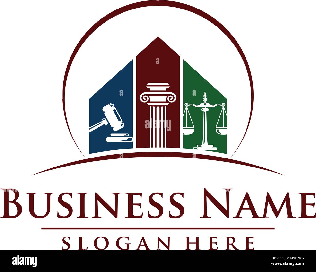 Droit et Procureur logo, cabinet de droit et élégant logo Vector Design ...